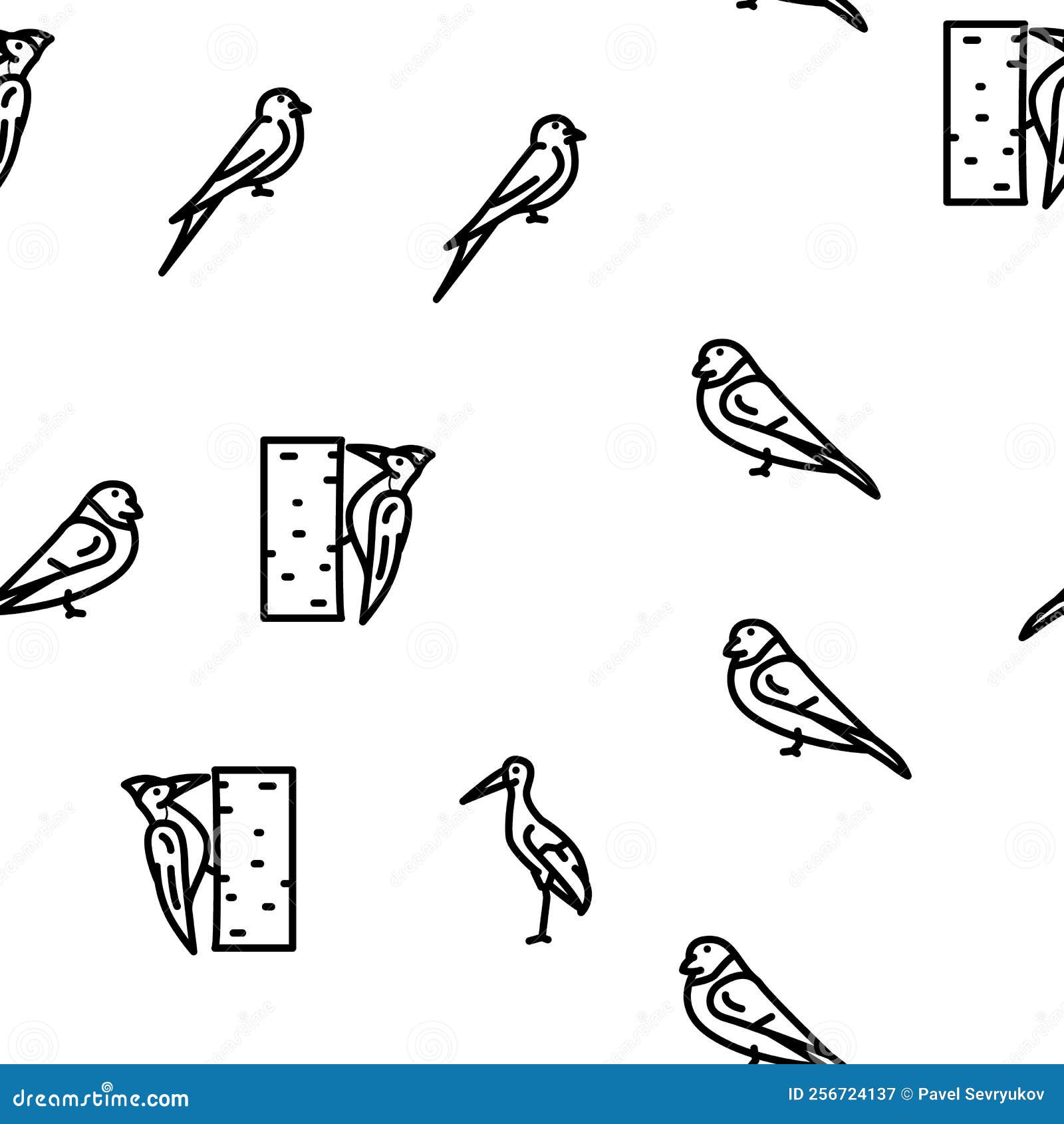 Bird Flying and Eggs in Nest Vector Seamless Pattern Stock Vector ...