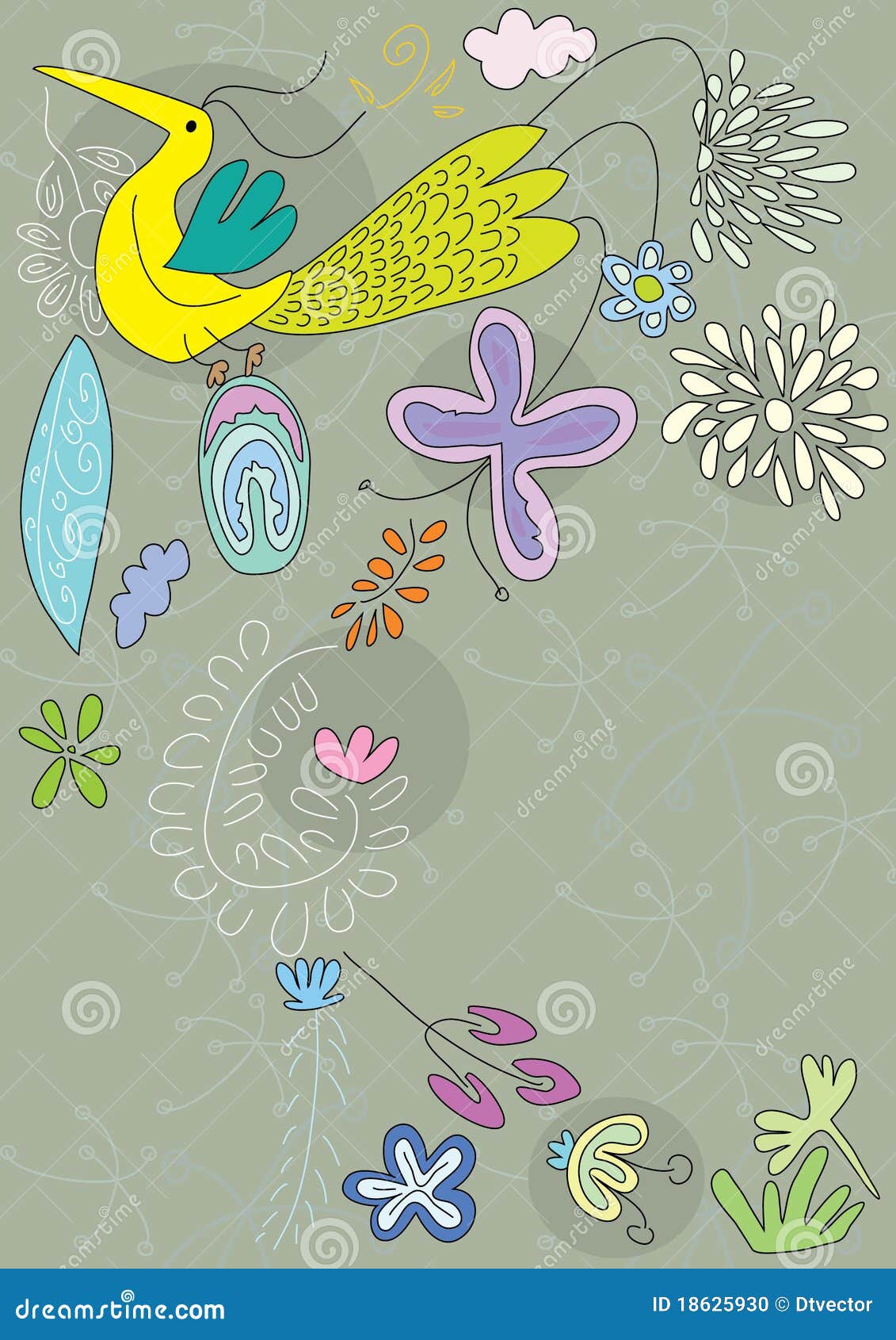 CMYK Bird Cartoon Vector | CartoonDealer.com #79123821