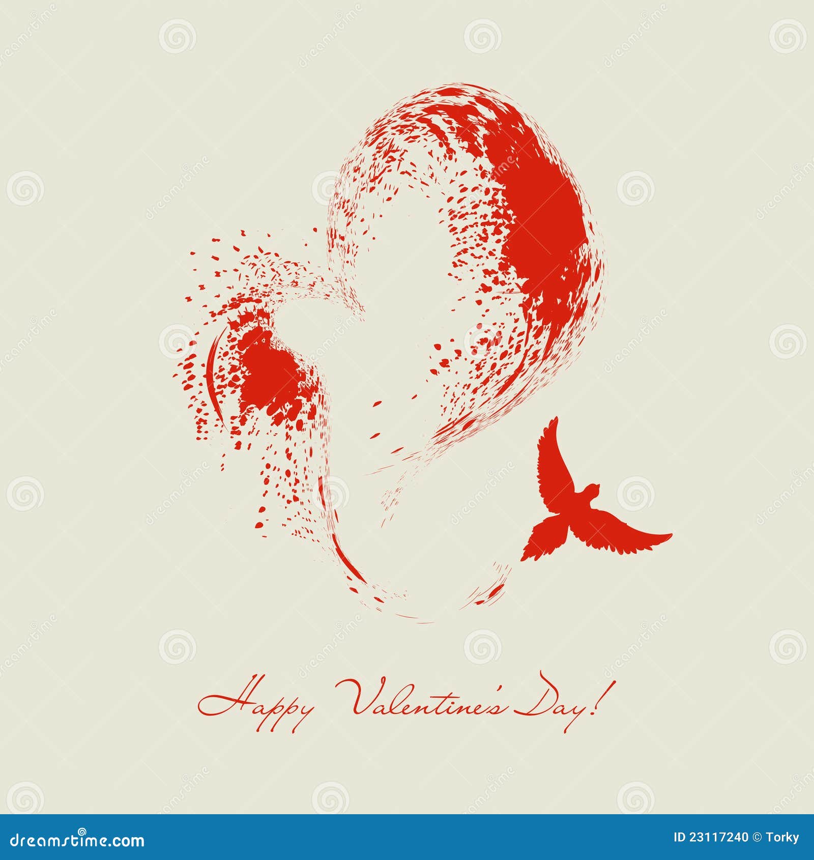 Bird flying heart shape stock vector. Illustration of cute - 23117240