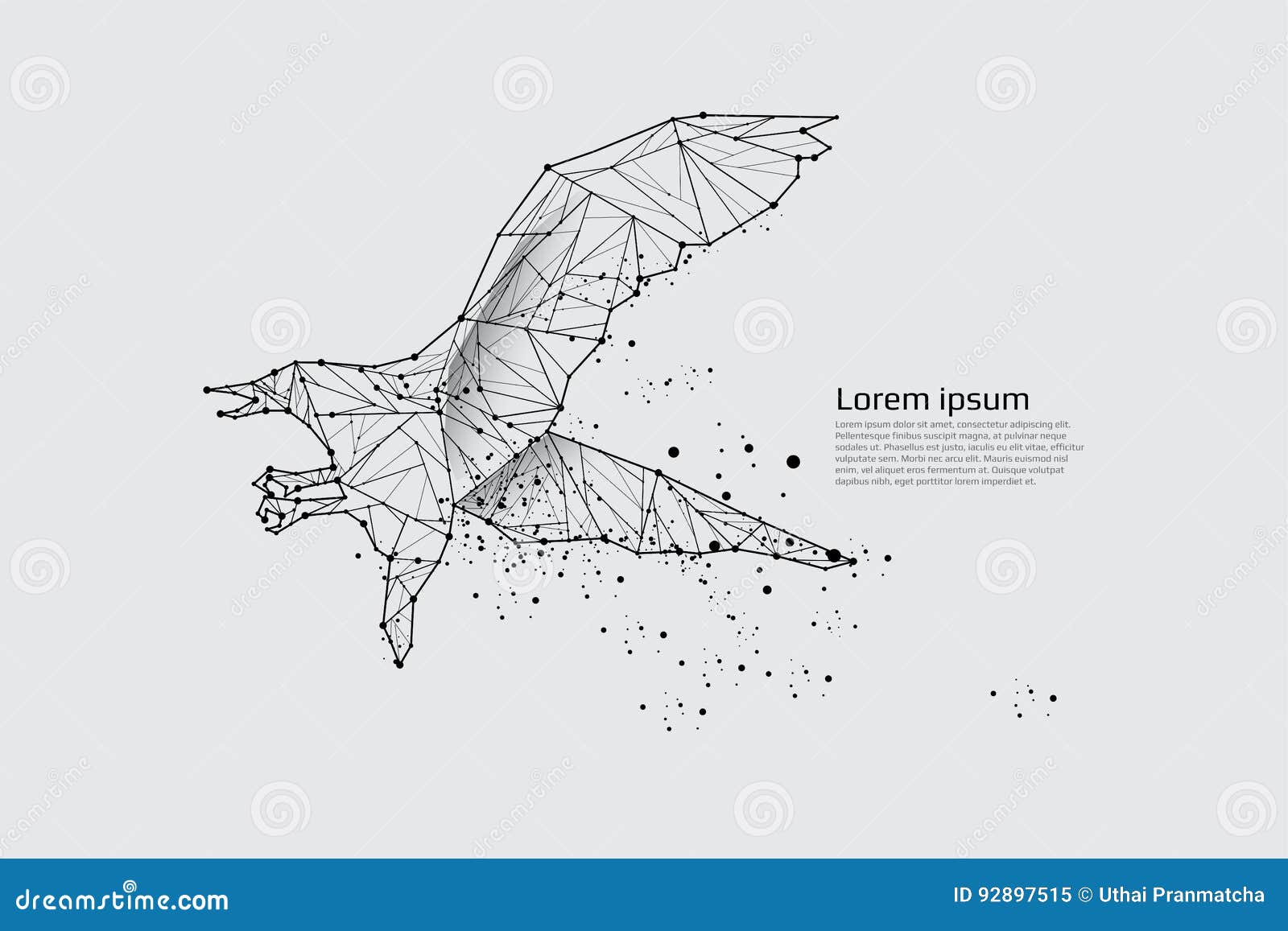 The Bird Flying with Motion and Effect Stock Vector - Illustration of ...