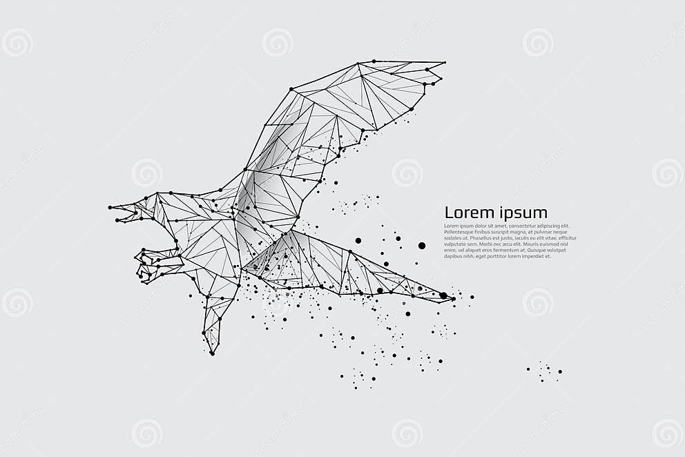 The Bird Flying with Motion and Effect Stock Vector - Illustration of ...