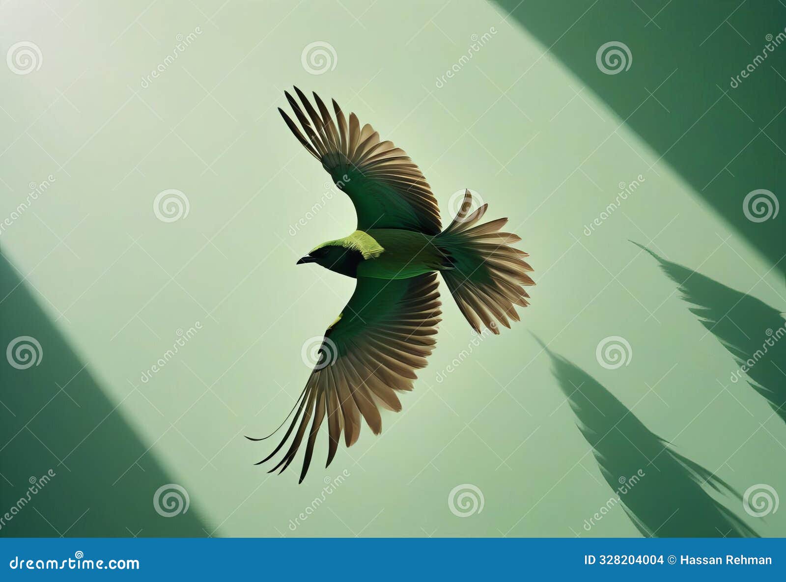 A Bird Flying, Symbolizing Freedom and Hope Stock Illustration ...