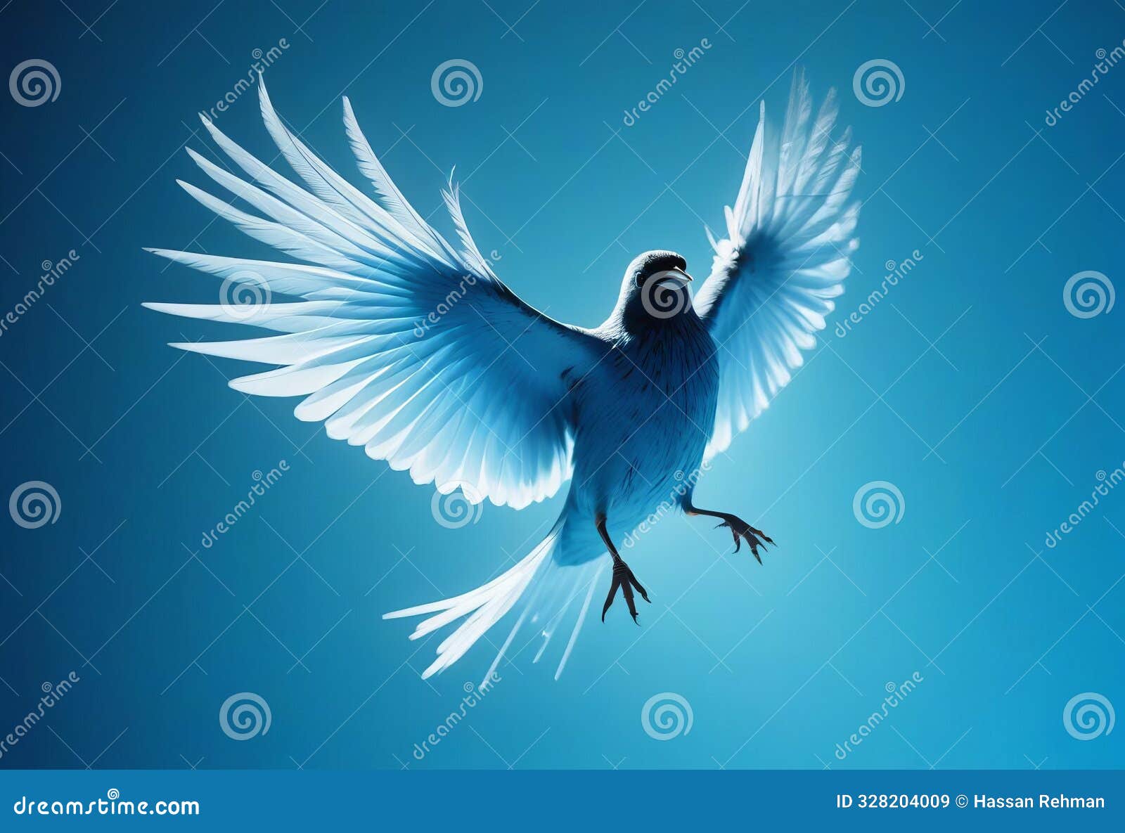 A Bird Flying, Symbolizing Freedom and Hope Stock Illustration ...