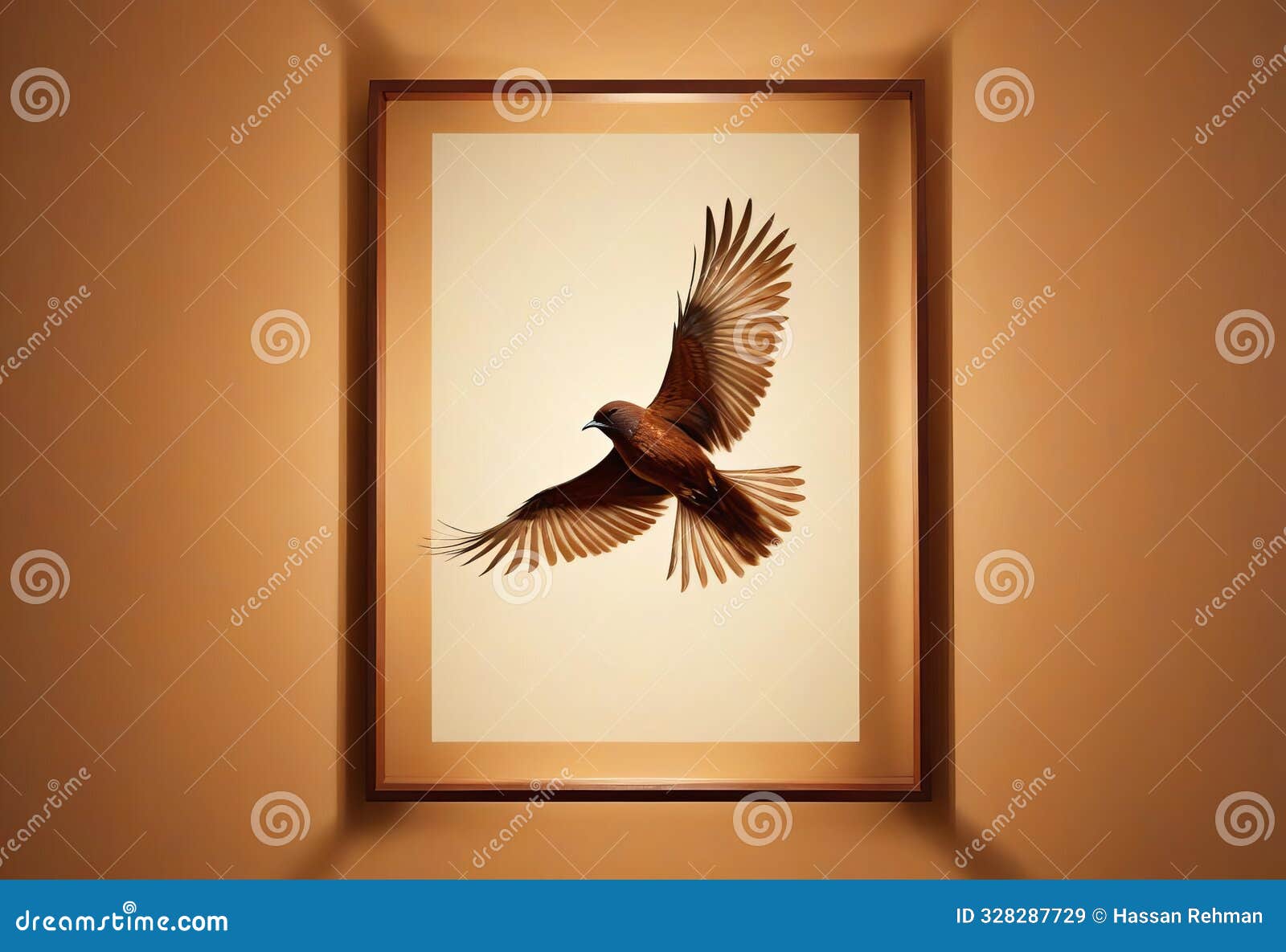 A Bird Flying, Symbolizing Freedom and Hope Stock Illustration ...