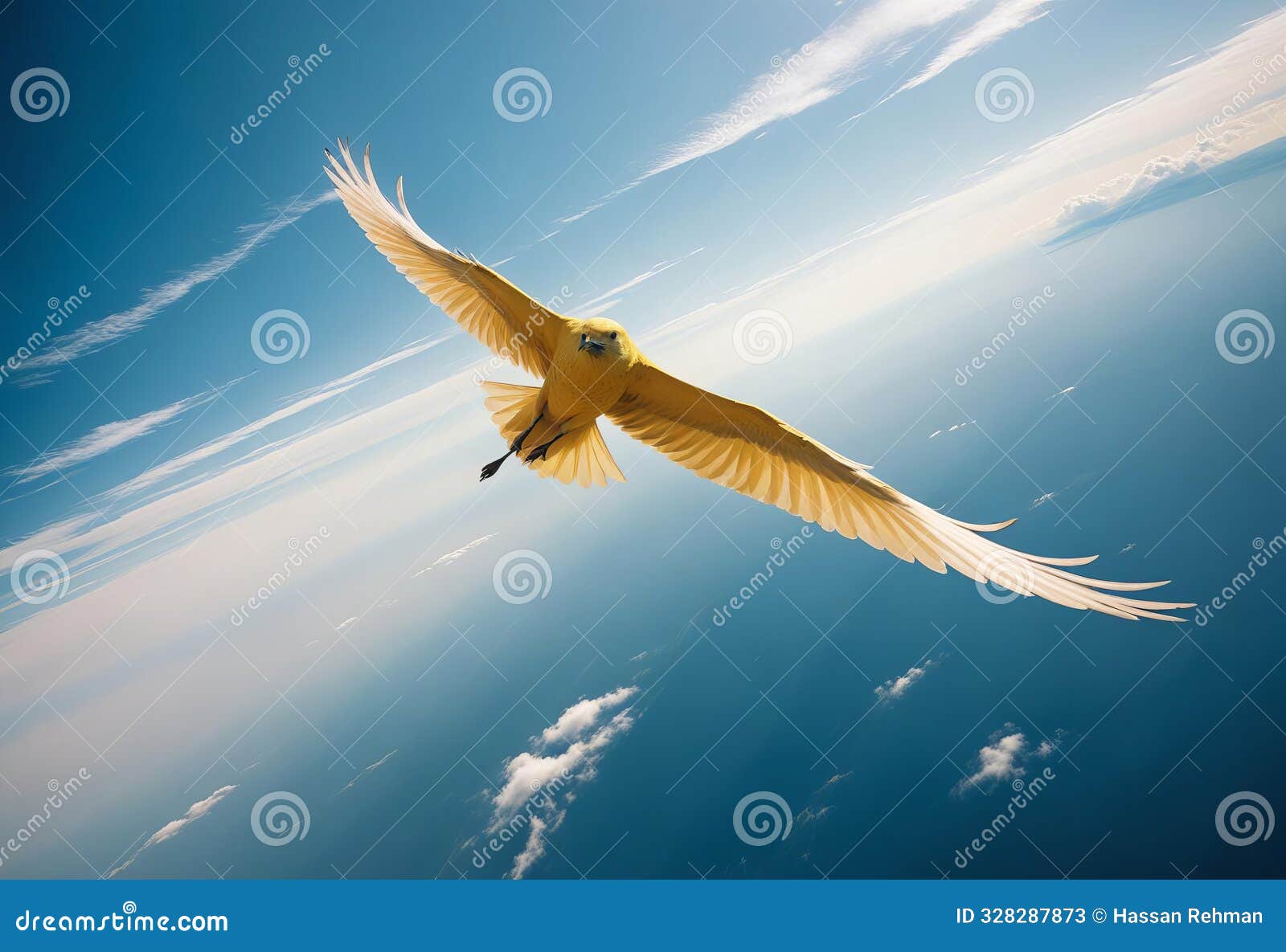 A Bird Flying, Symbolizing Freedom and Hope Stock Illustration ...