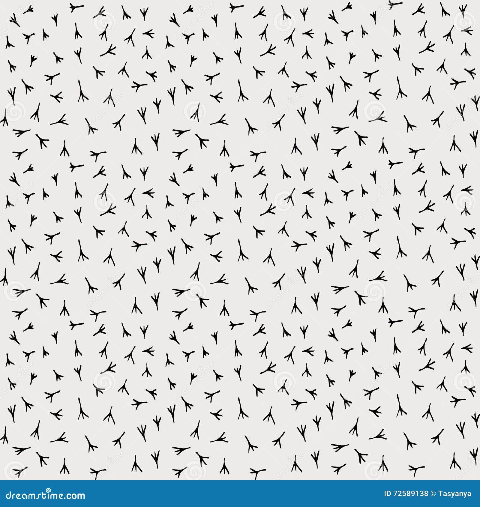 Bird Footprint Illustration. Stock Illustration - Illustration of ...