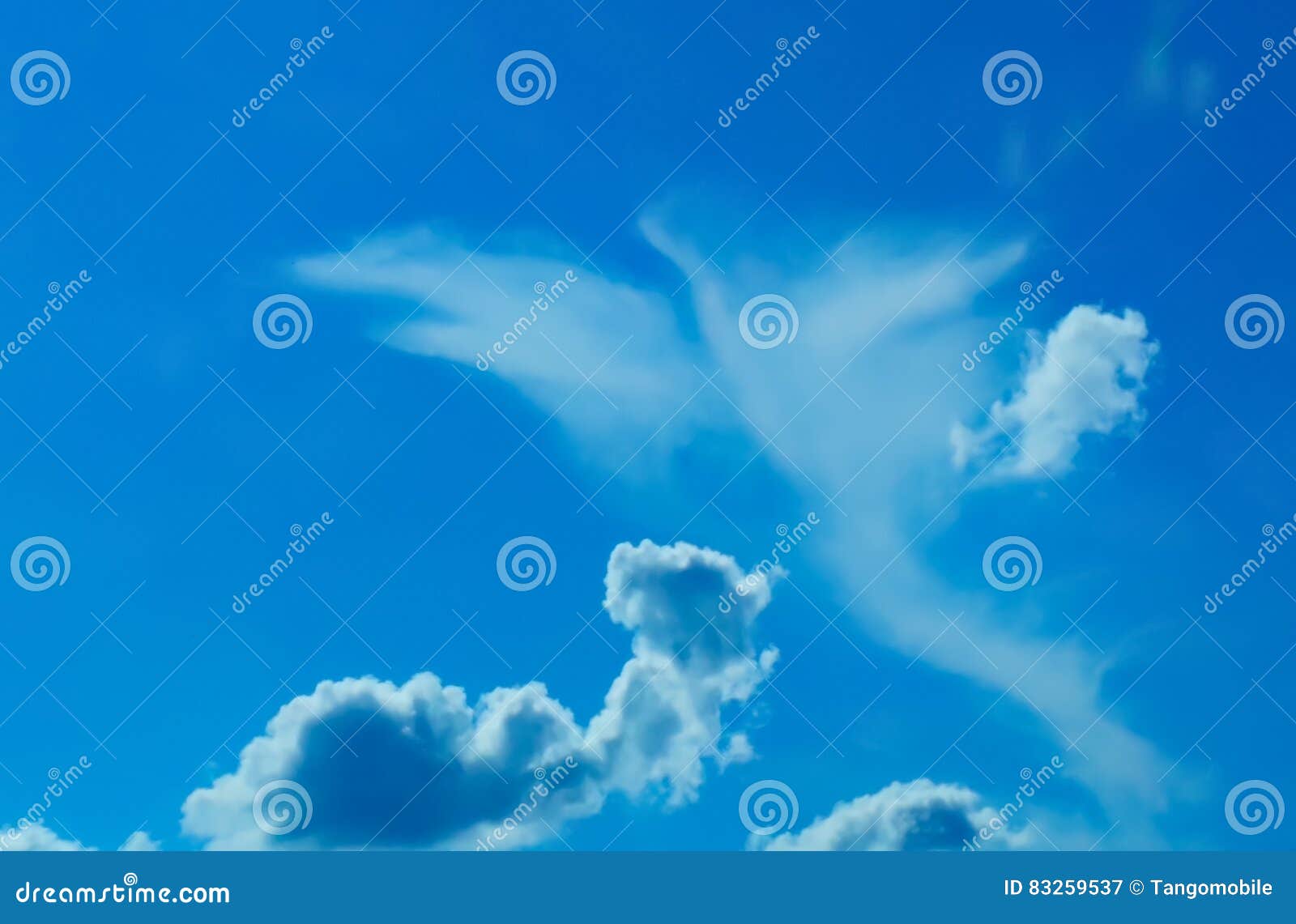 Bird form in clouds stock image. Image of travel, light - 83259537