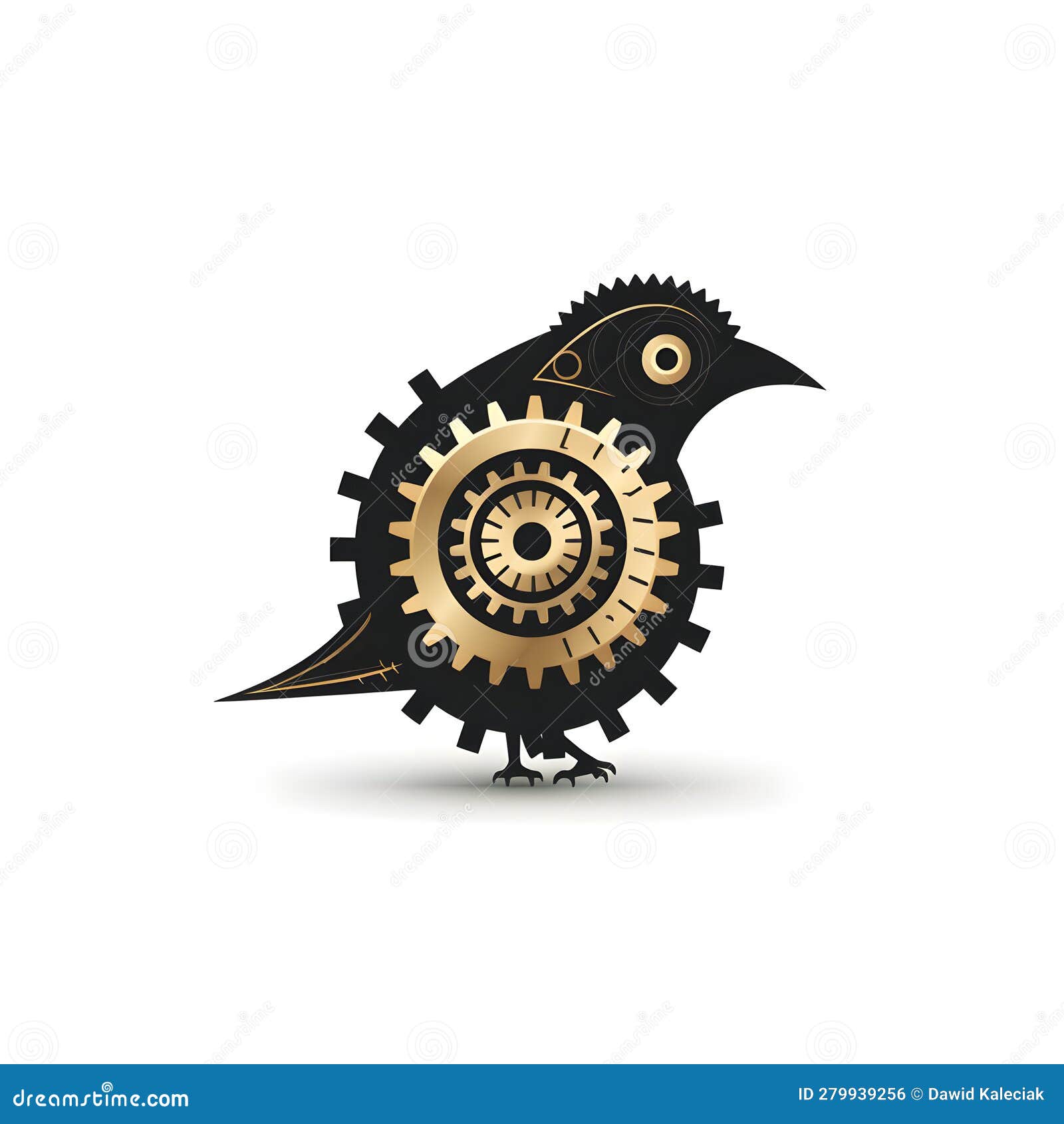 A Bird in the Form of a Simple Drawing Stock Illustration ...