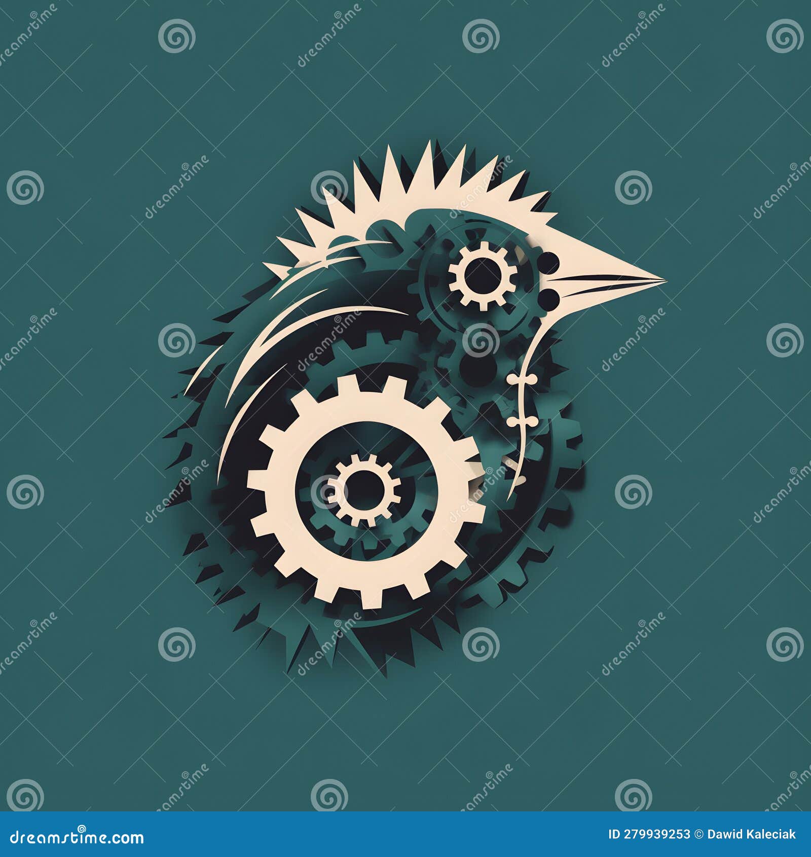 A Bird in the Form of a Simple Drawing Stock Illustration ...