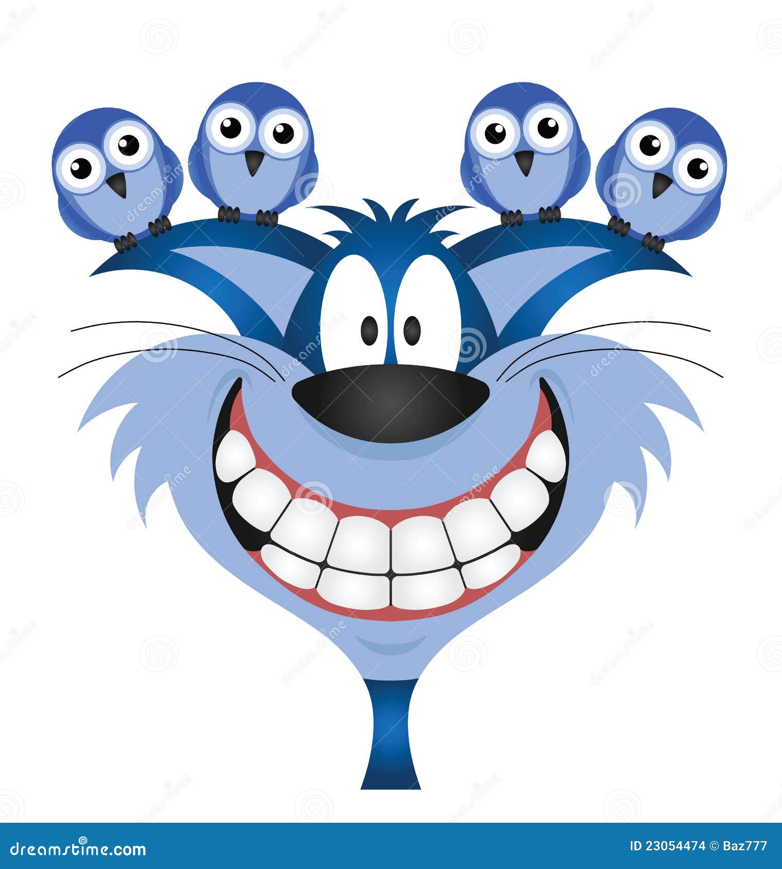 Bird friends stock vector. Illustration of happy, feline - 23054474