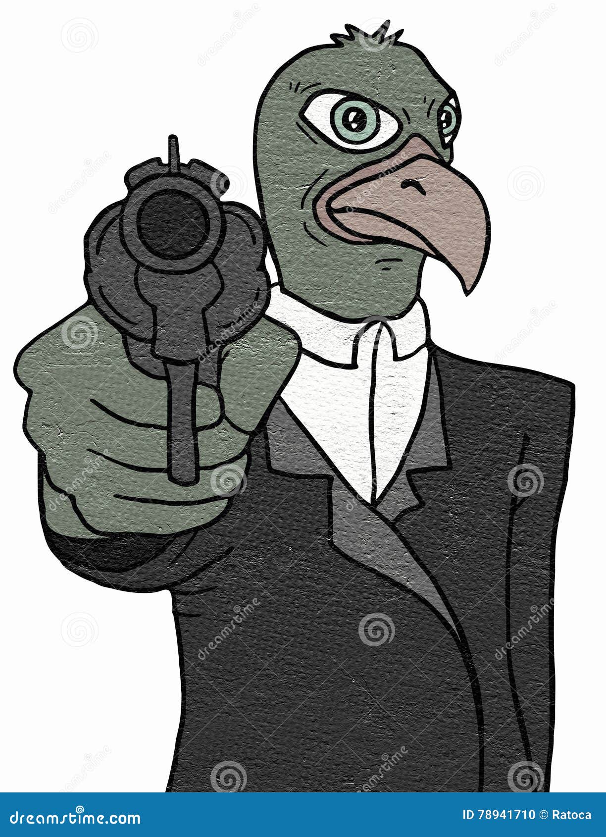 Bird gangster stock illustration. Illustration of retro - 78941710