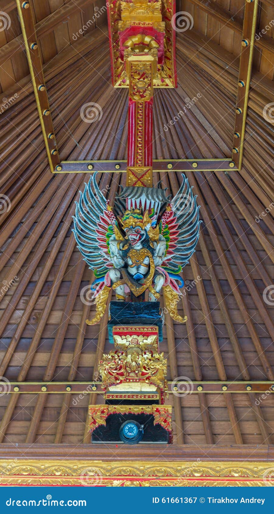 Bird Garuda in Interior of Temple Stock Image - Image of asian ...