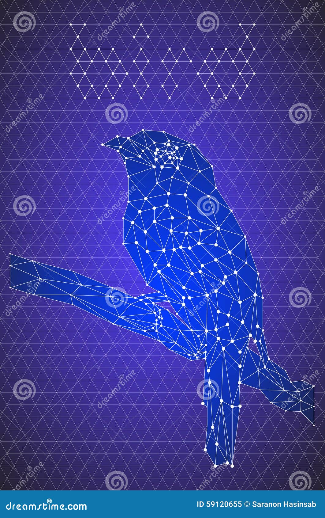 Bird geometric stock vector. Illustration of blue, abstract - 59120655