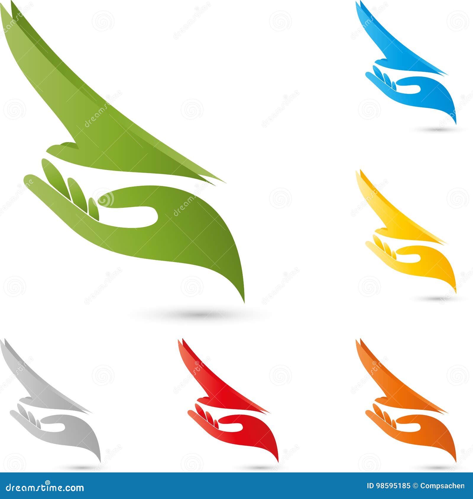 Bird and Hand, Bird and Airplane Logo Stock Vector - Illustration of ...