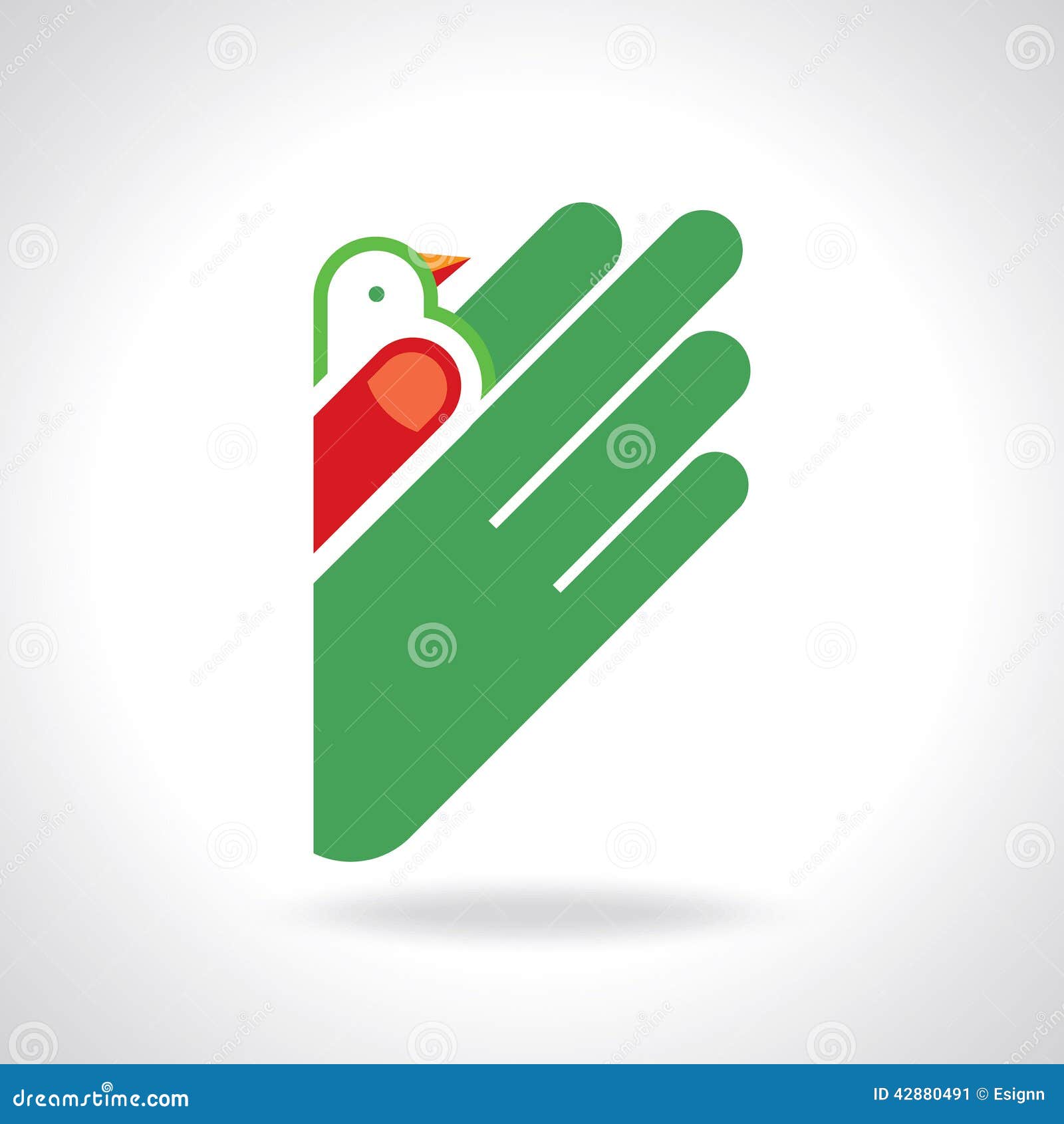 Bird in Hand. Save Wildlife Stock Vector - Illustration of dove ...