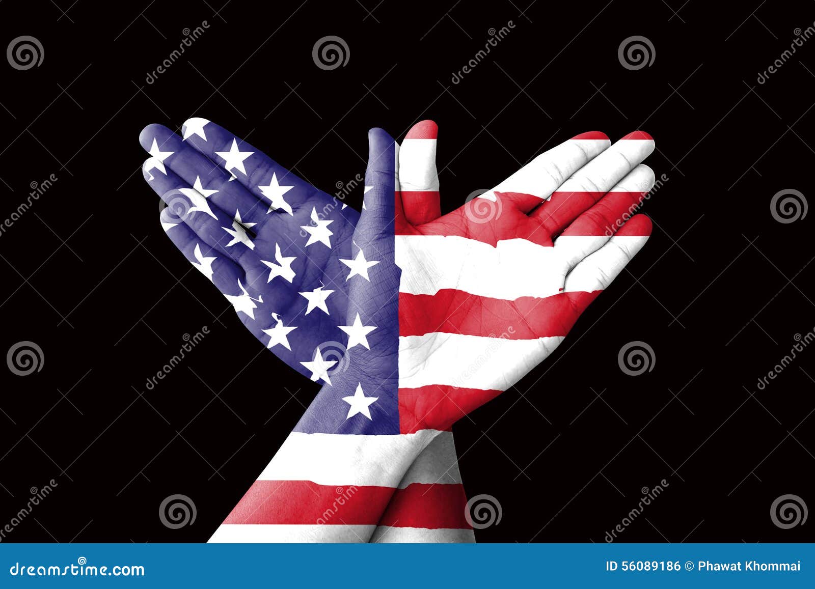 Bird Hand Signal USA on Black Background Stock Photo - Image of ...