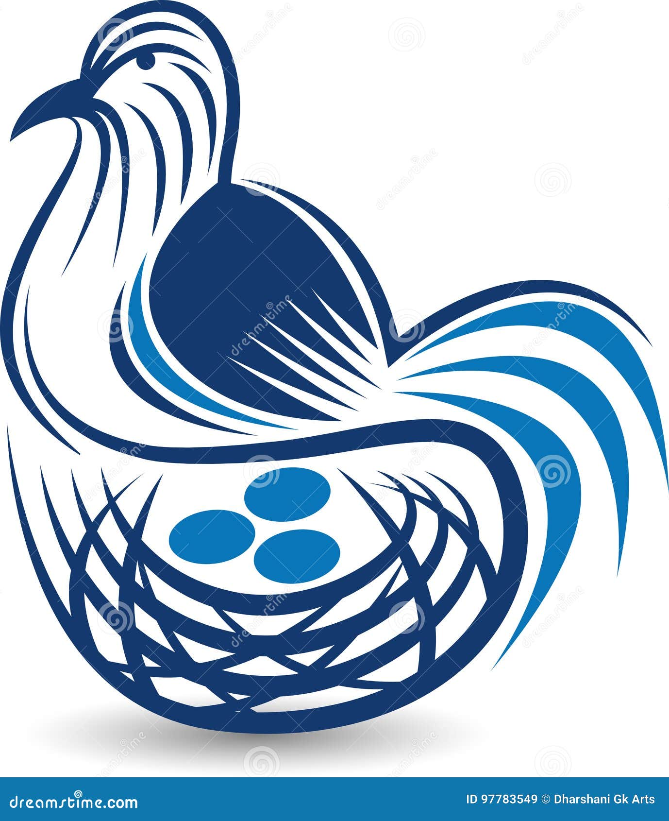 Bird hatch her egg logo stock vector. Illustration of mother - 97783549