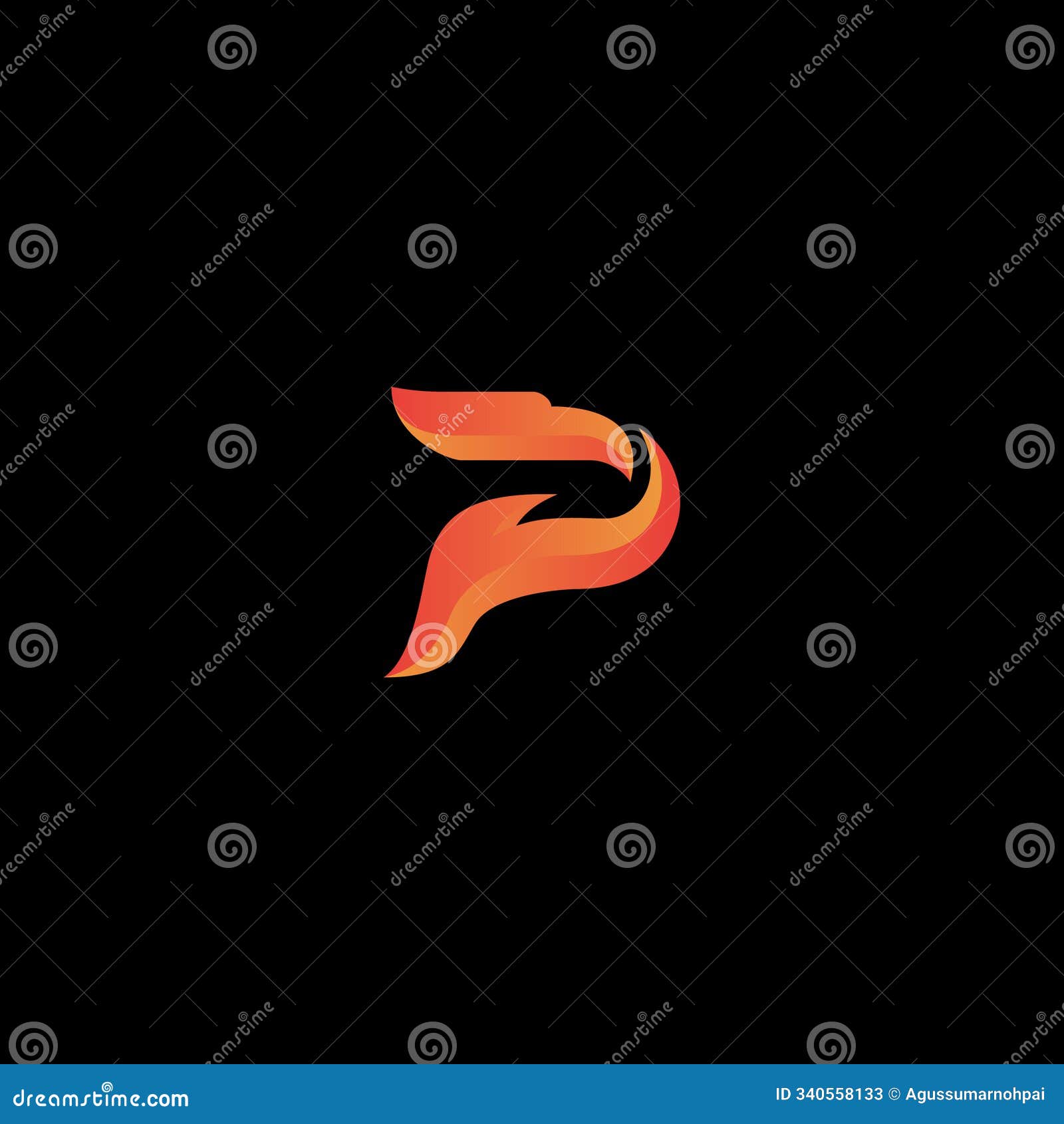 Bird Head Letter P Vector Illustration for Icon, Symbol or Logo Stock ...