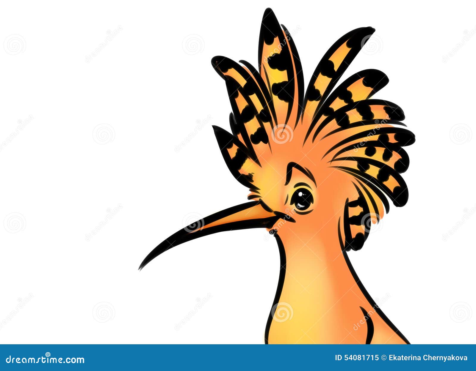 Bird Hoopoe Cartoon Illustration Stock Illustration - Illustration of ...