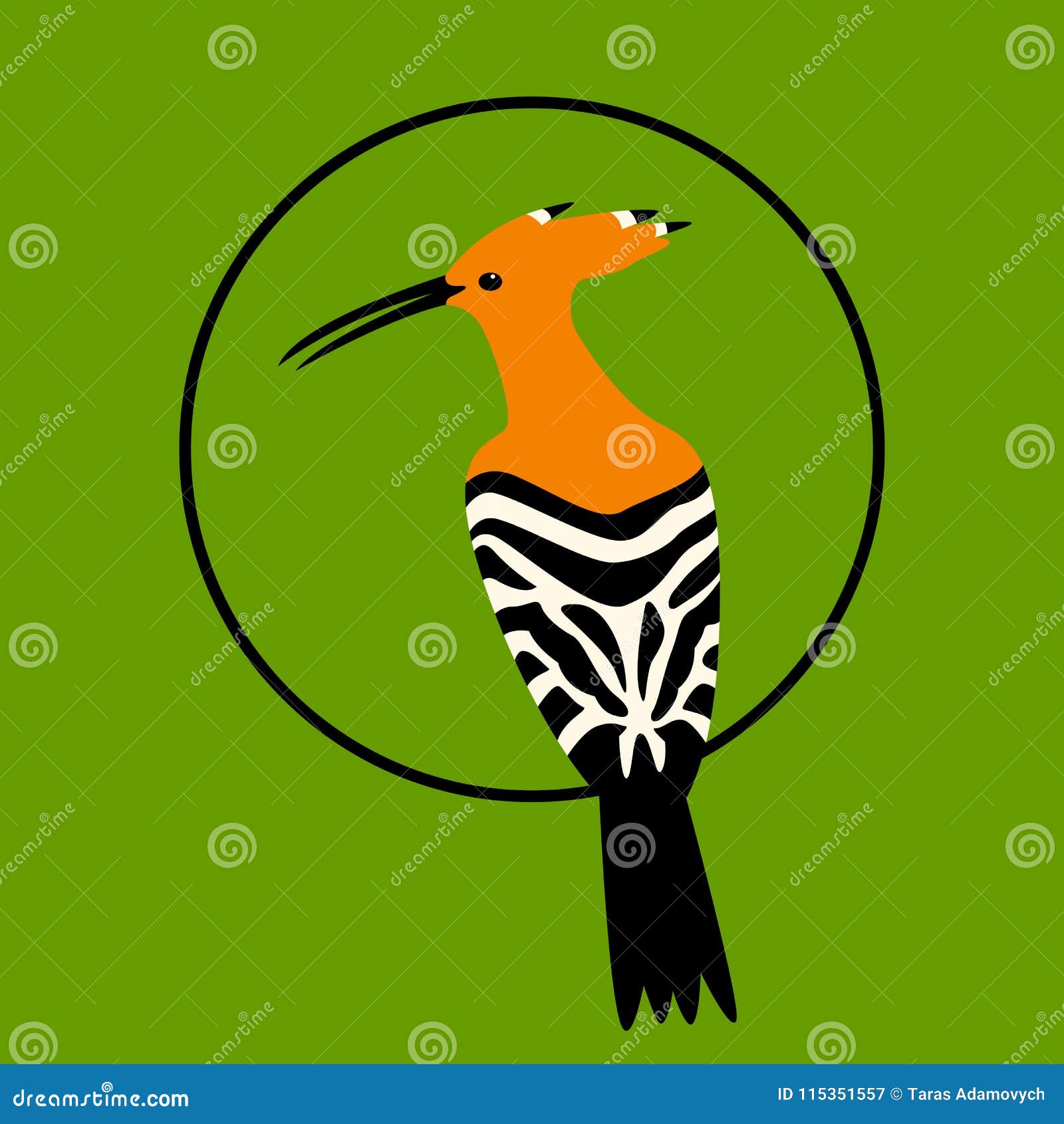 Upupa Flat Vector Stock Photo | CartoonDealer.com #160427940