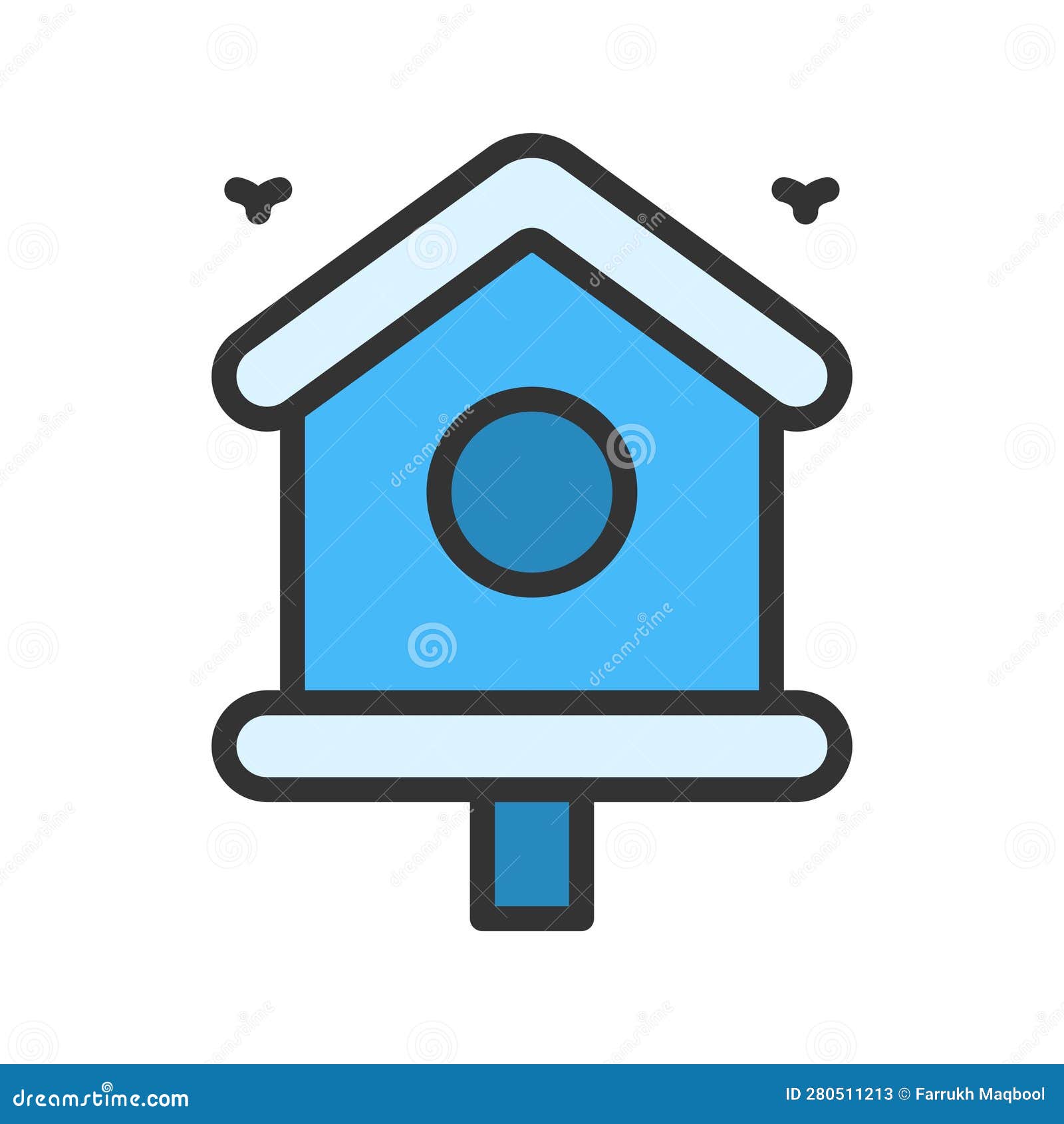 Bird House Icon Vector Image. Stock Vector - Illustration of symbol ...