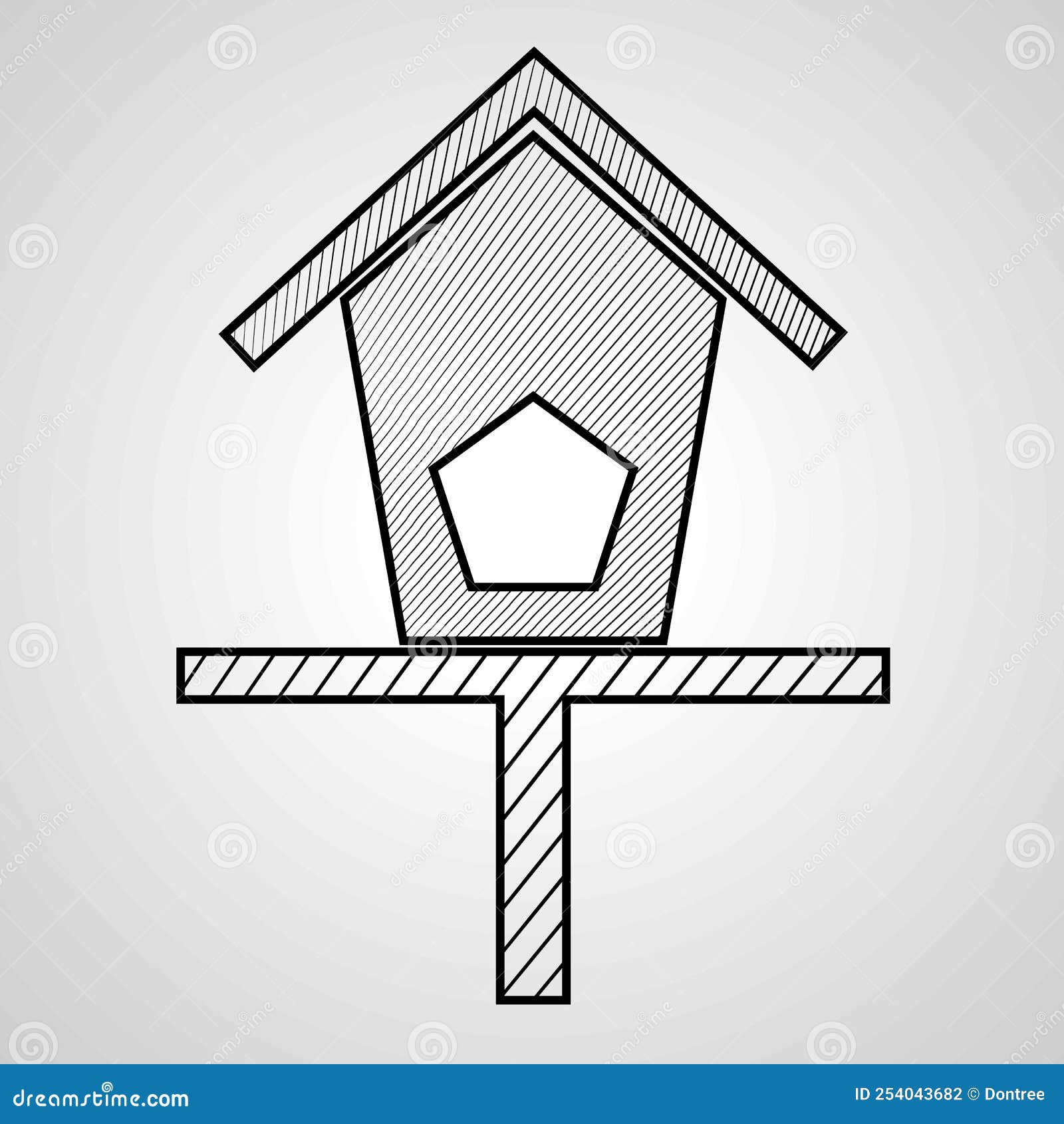 Bird house vector stock vector. Illustration of clip - 254043682