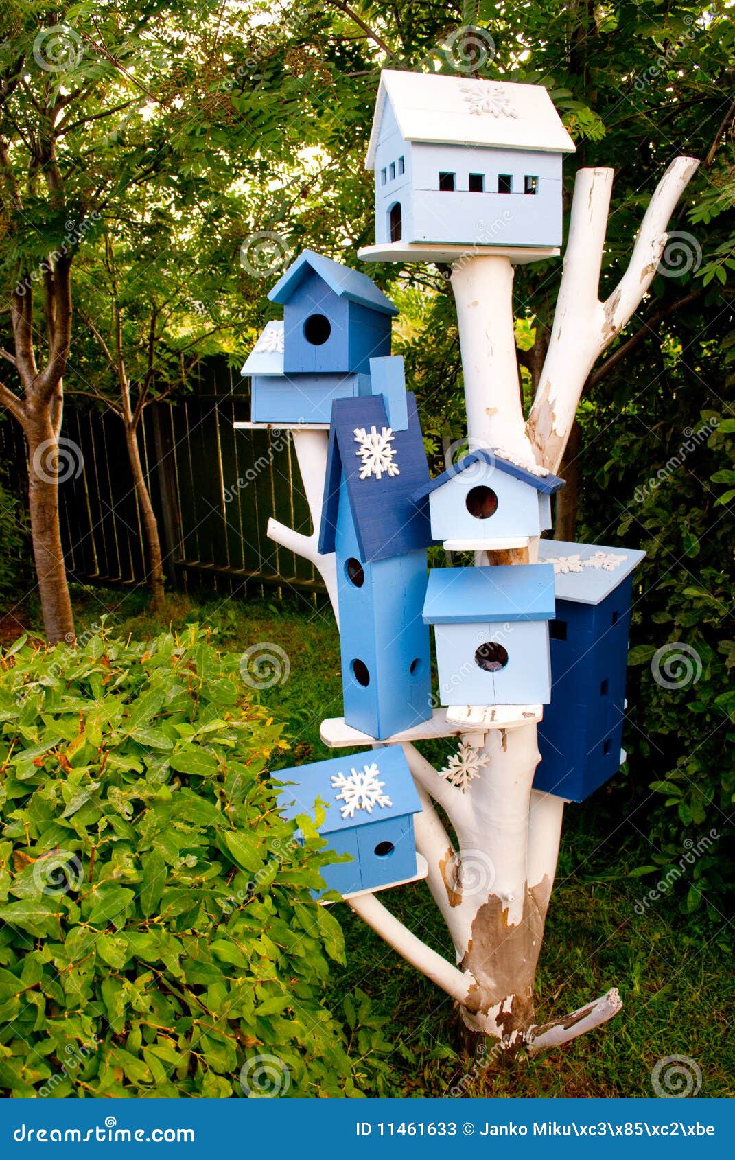 Bird houses stock image. Image of stand, tree, trunk - 11461633