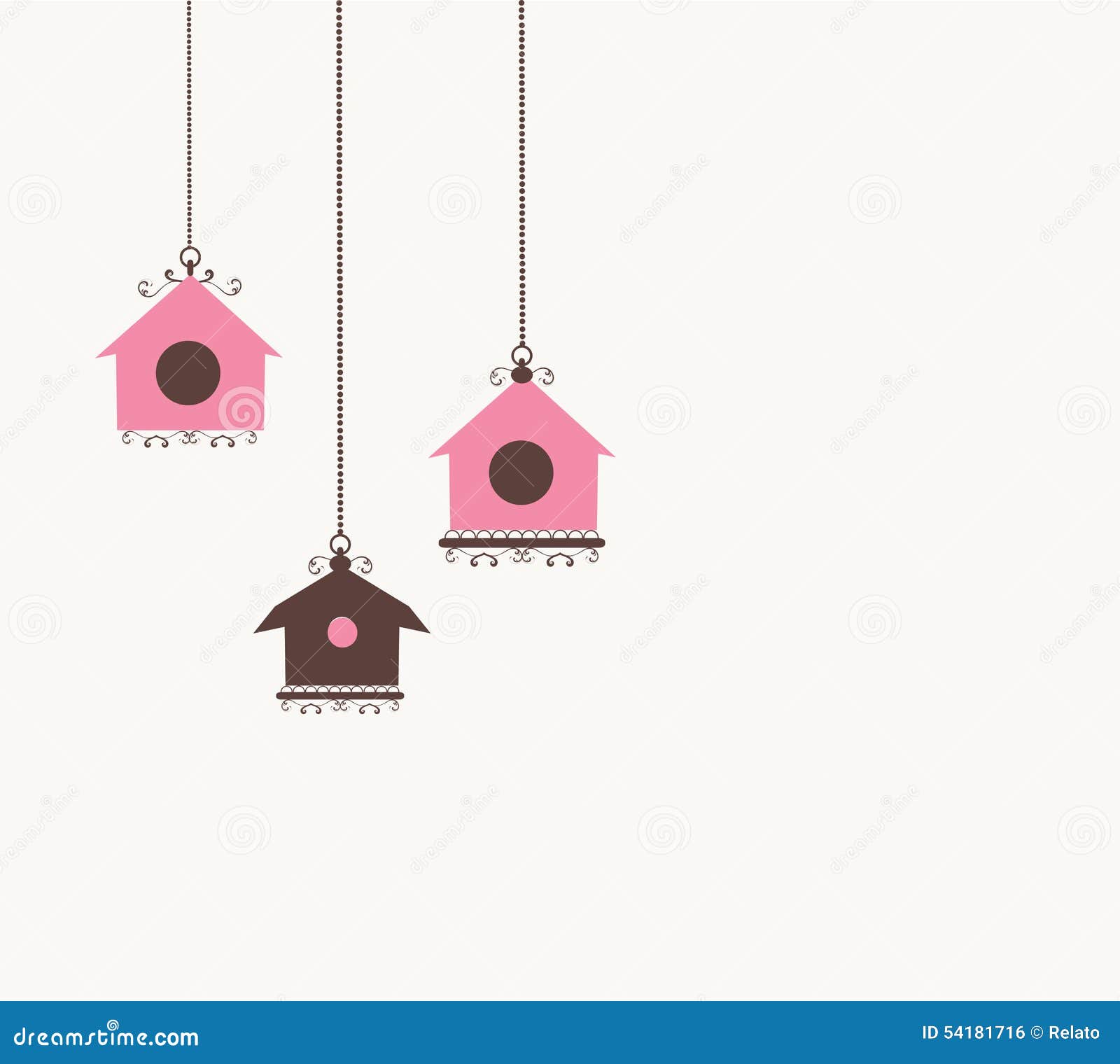 Bird Houses stock vector. Illustration of decoration - 54181716