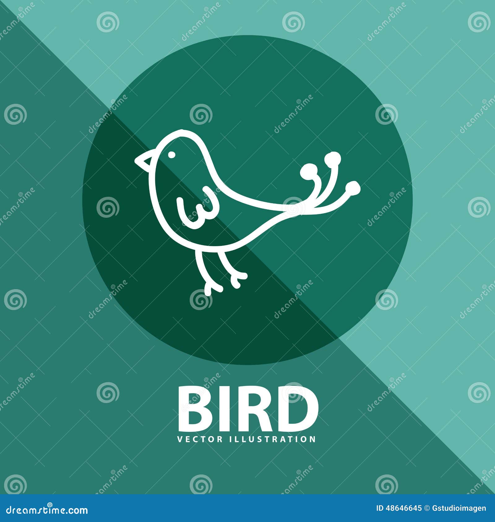 Bird icon stock illustration. Illustration of shape, symbol - 48646645