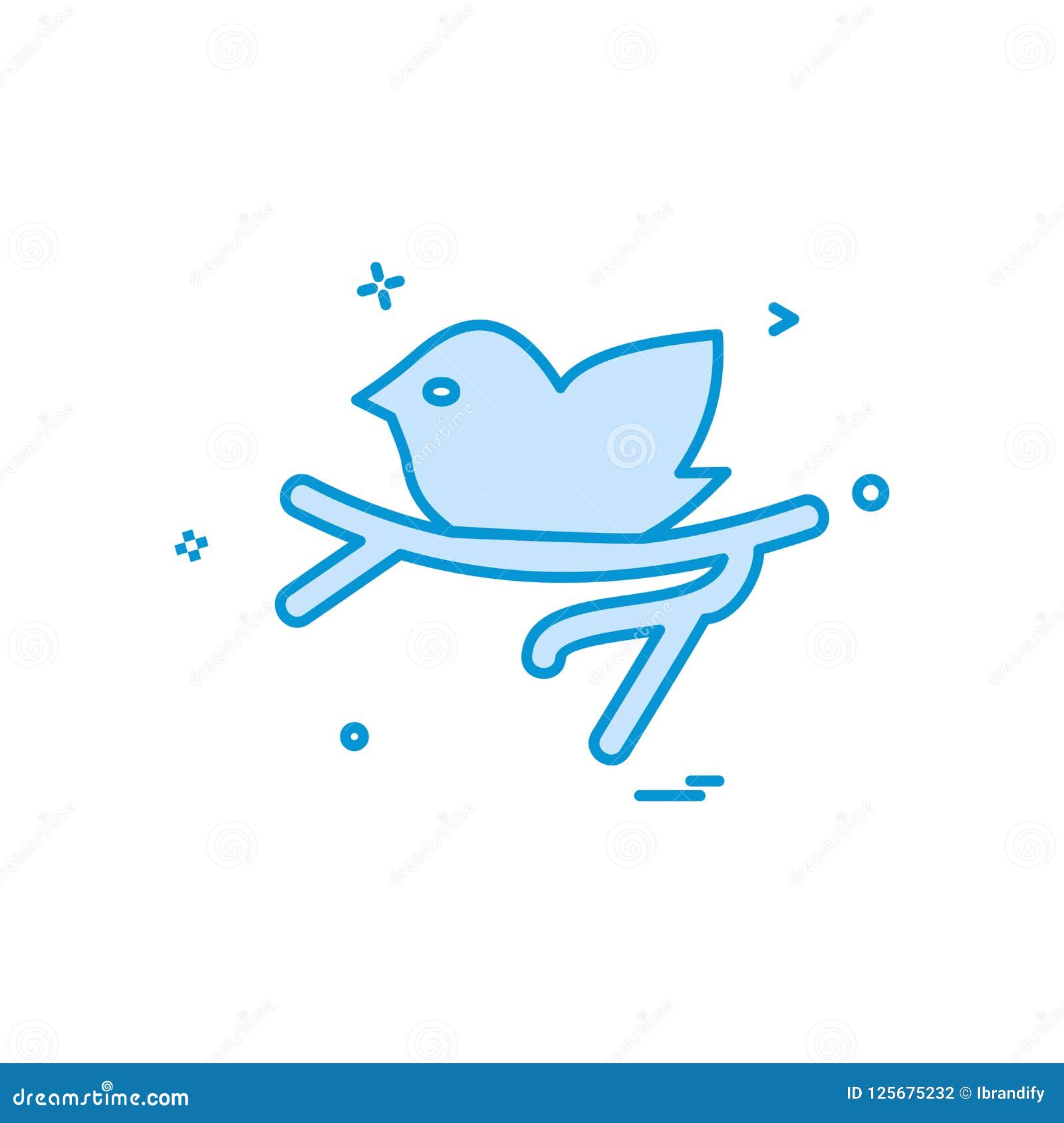 Bird icon design vector stock vector. Illustration of drawing - 125675232