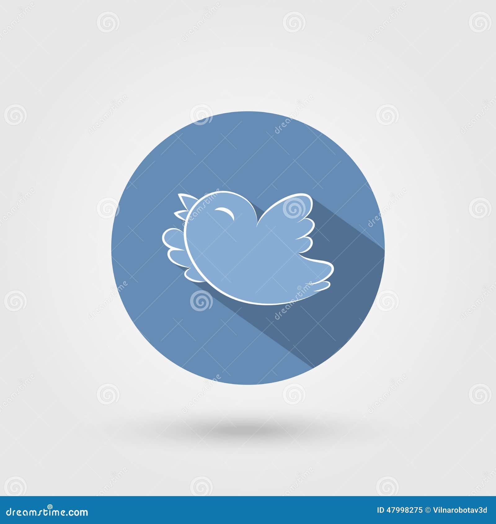 Bird icon with shadow stock vector. Illustration of communication ...