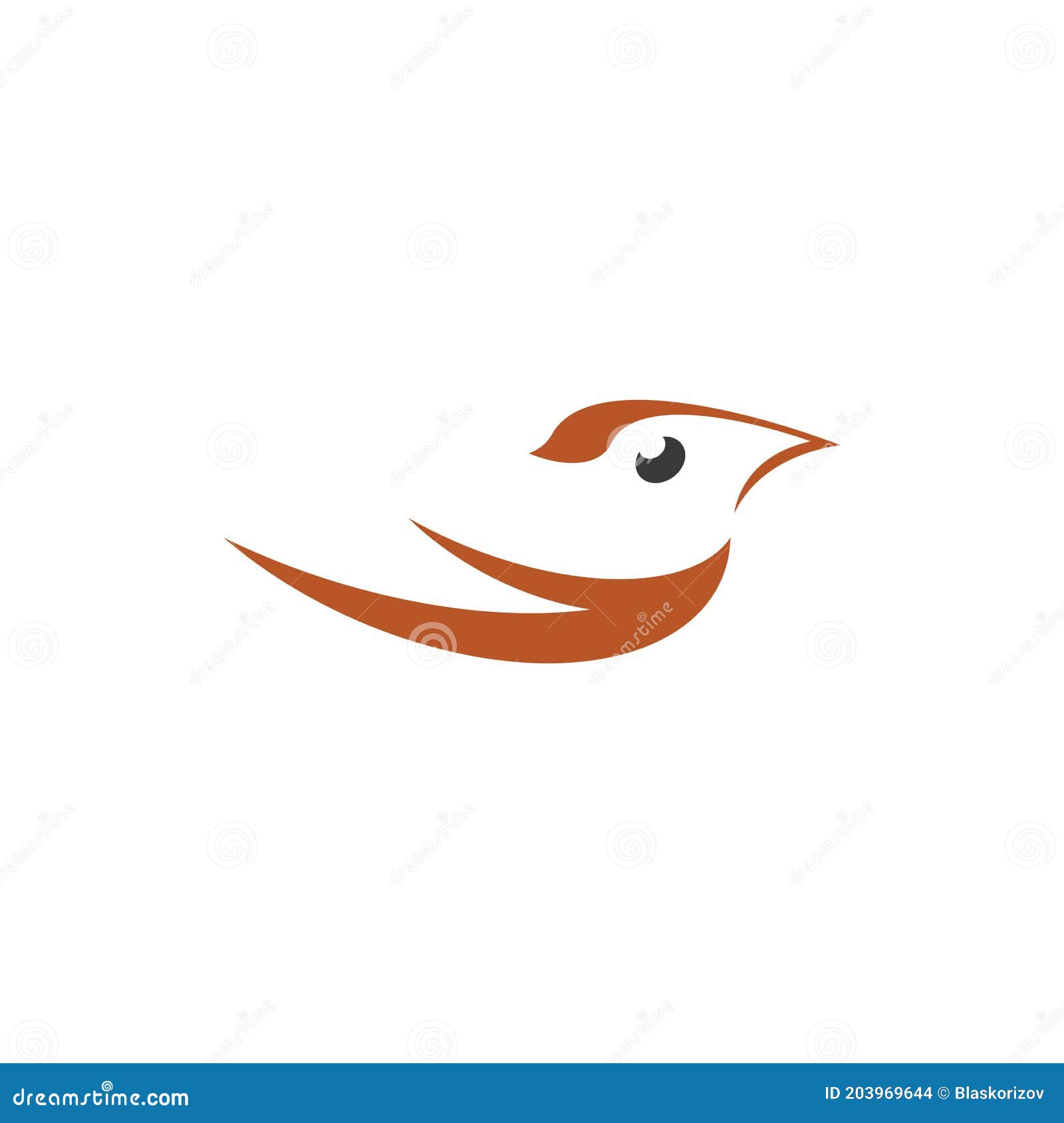 Bird Icon Stylized Logo Symbol Vector Element Stock Vector ...