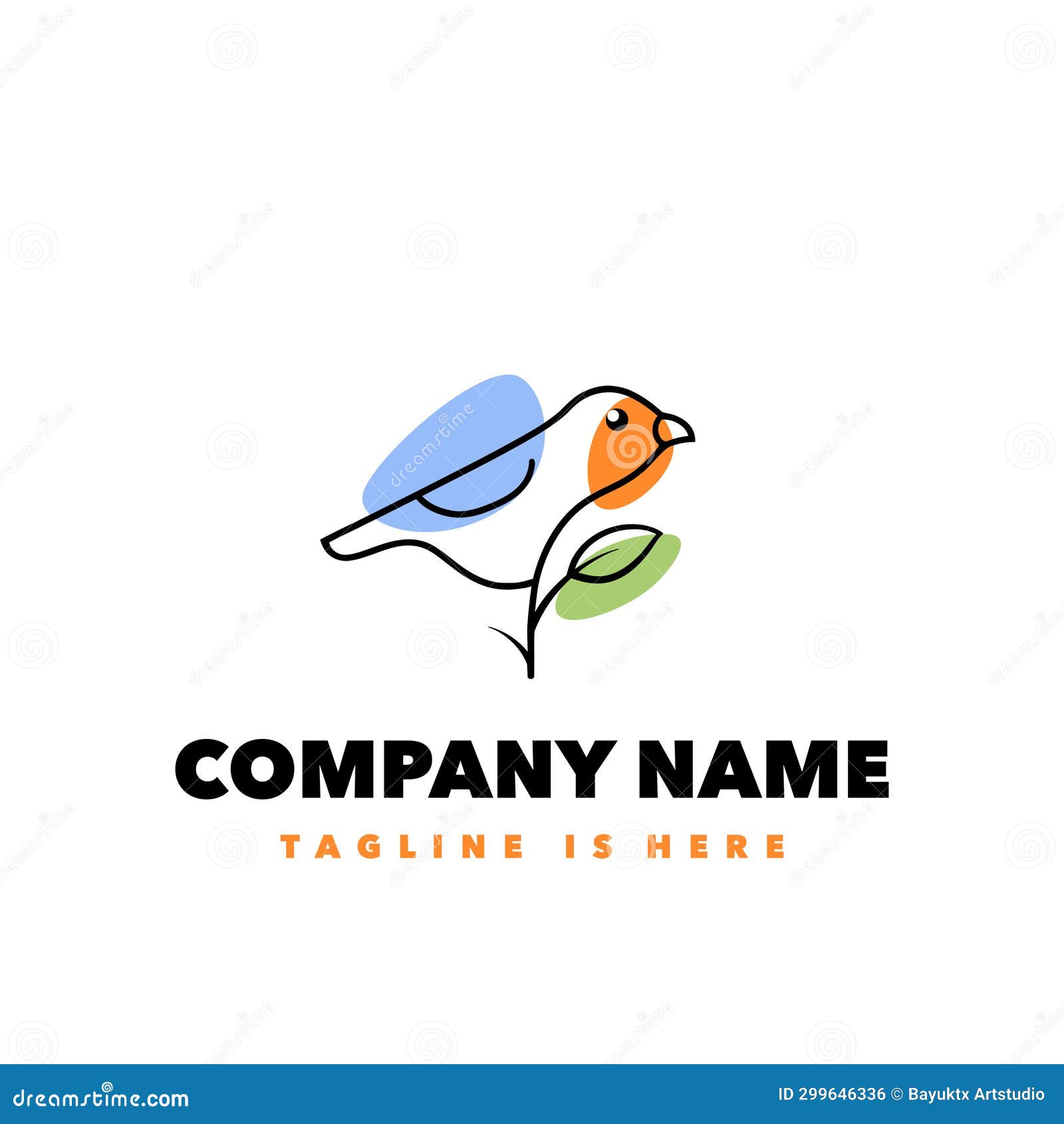 Bird icon symbol logo stock illustration. Illustration of presentation ...