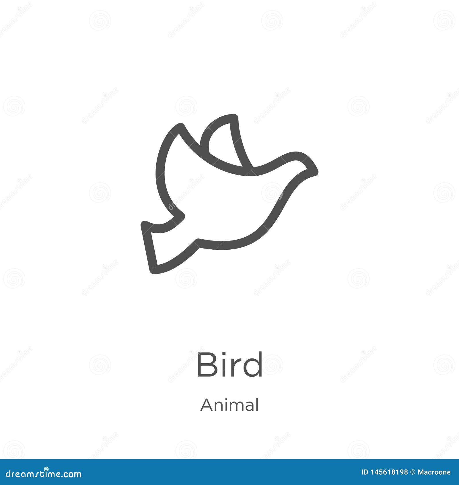 Bird Icon Vector from Animal Collection. Thin Line Bird Outline Icon ...