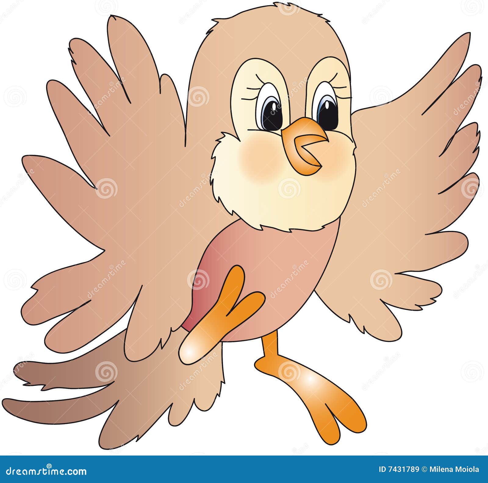 Bird illustration cartoon stock illustration. Illustration of sparrow ...