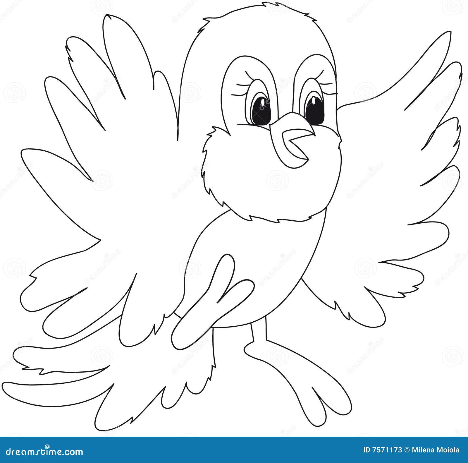 Bird illustration cartoon stock illustration. Illustration of outline ...