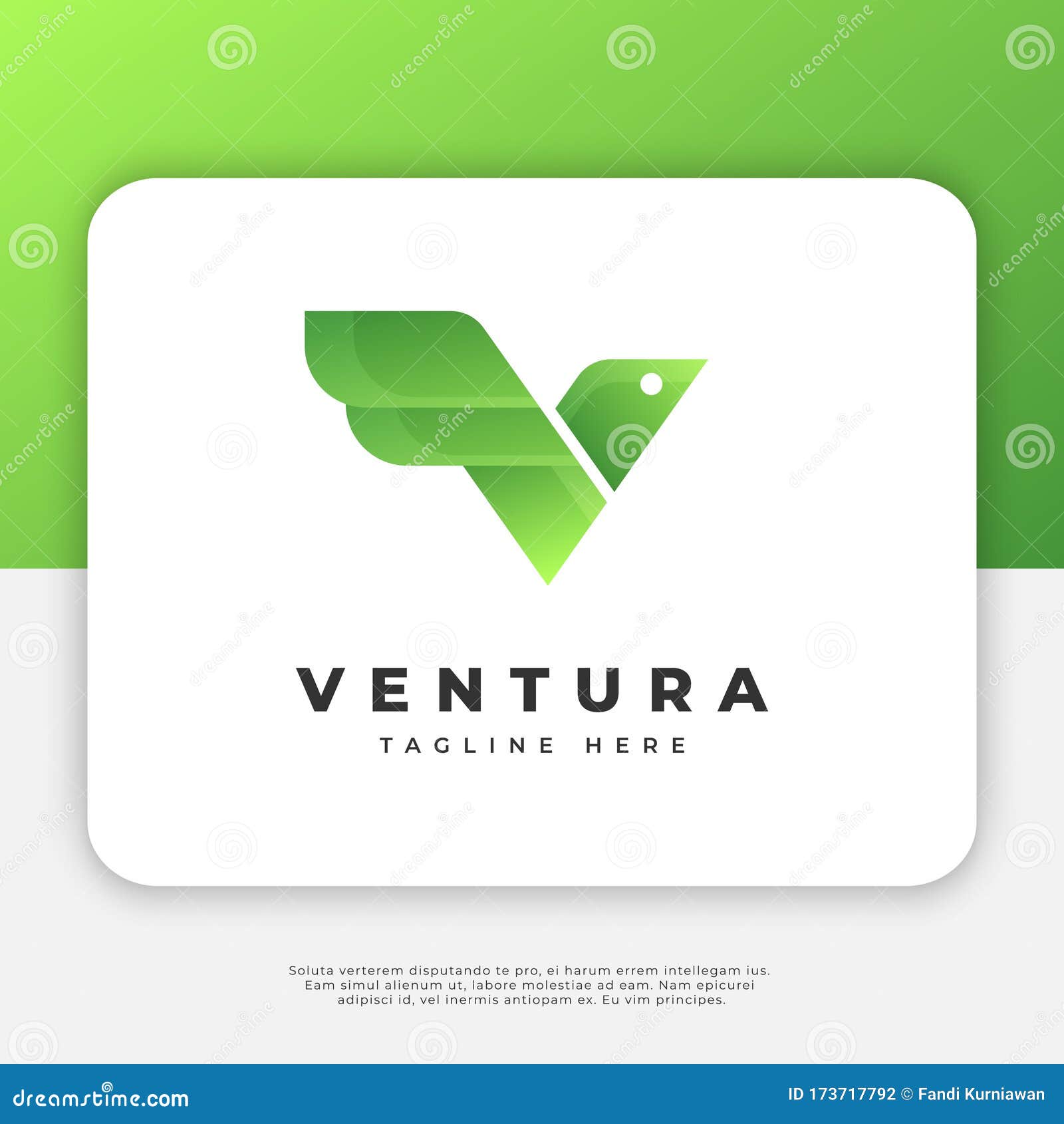 Bird with Initial V Logo Design Inspiration, Vector Illustration Stock ...