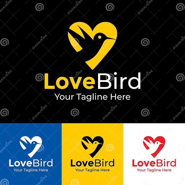 Bird Inside Heart Love Bird Heart Bird Stock Vector - Illustration of ...