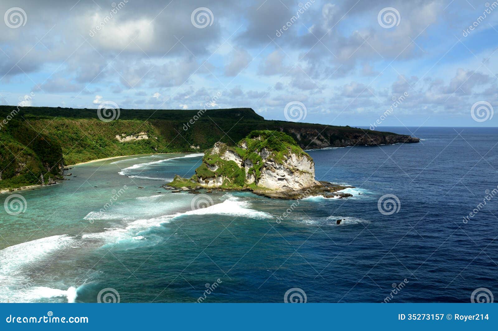 Bird Island Saipan stock image. Image of wellknown, ocean - 35273157