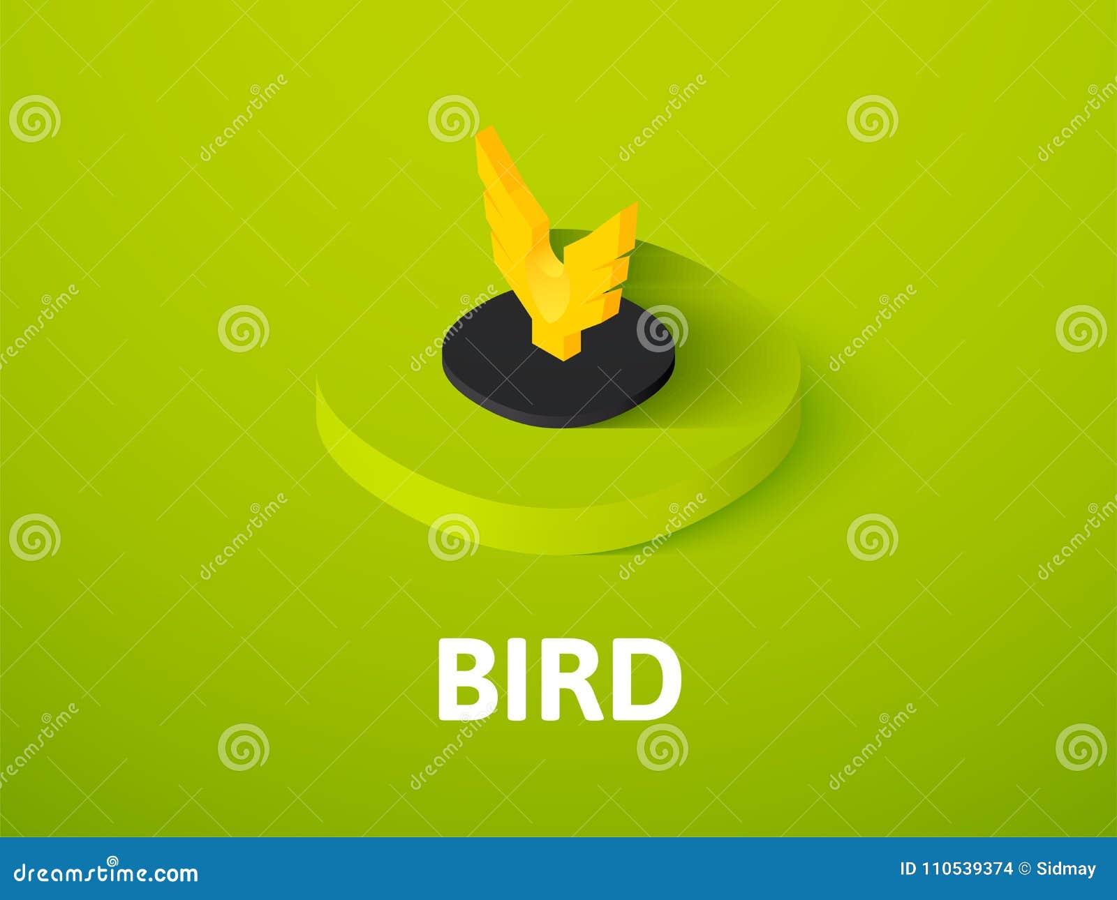 Bird Isometric Icon, Isolated on Color Background Stock Vector ...