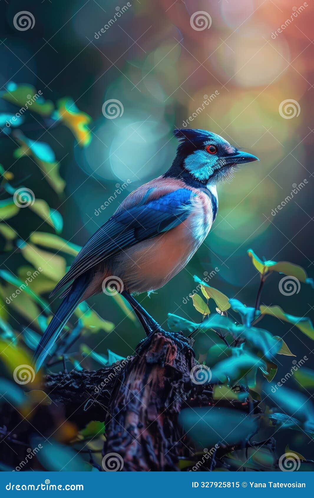 Bird Jay on a Tree Branch. Selective Focus Stock Image - Image of beak ...