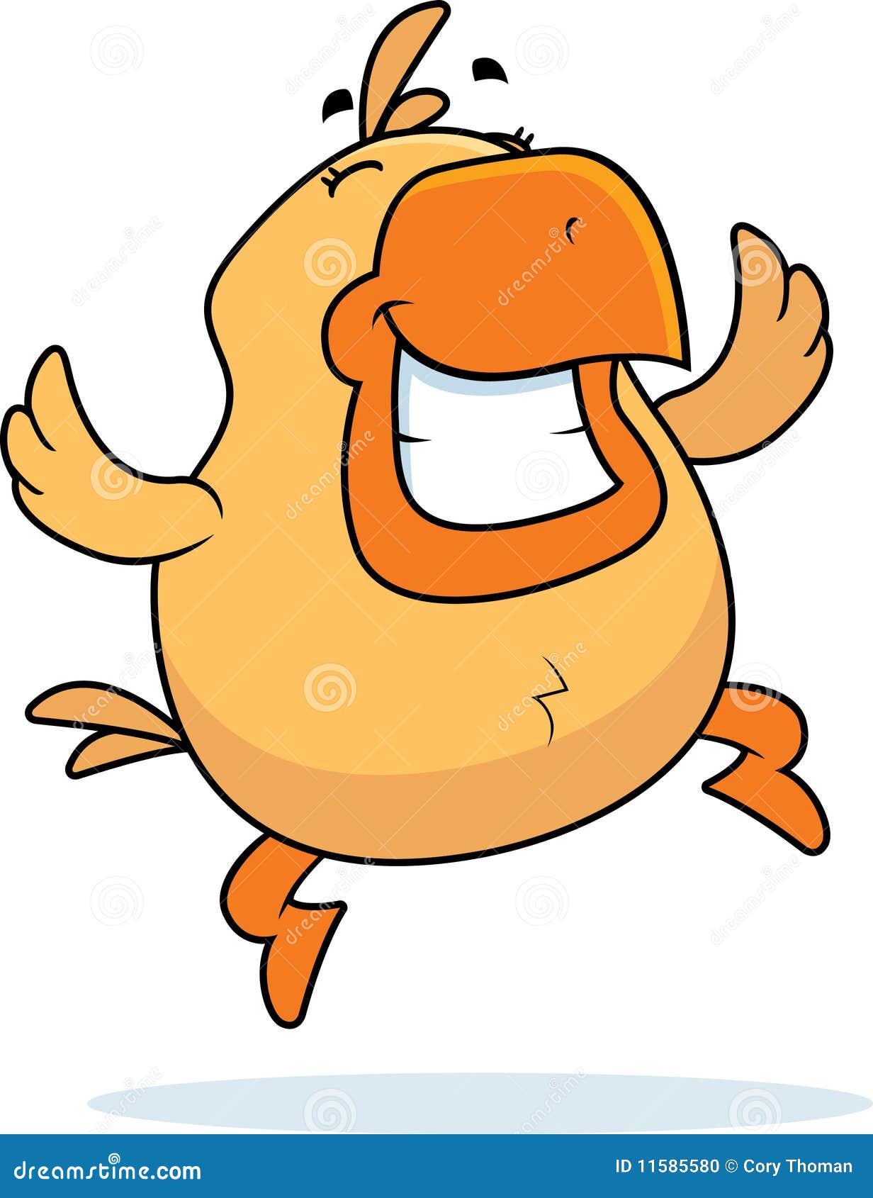 Bird Jumping stock vector. Illustration of chicken, yellow - 11585580