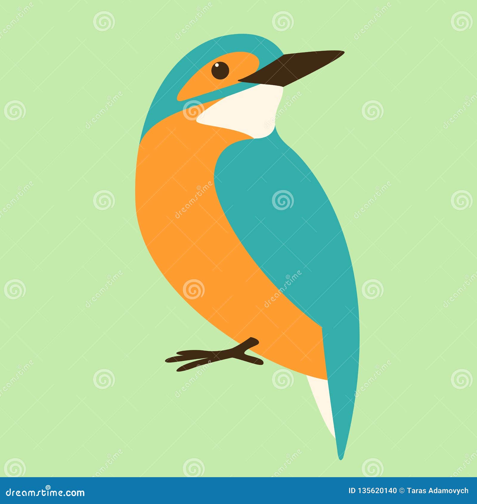 Bird Kingfisher, Vector Illustration ,flat Style Stock Vector ...