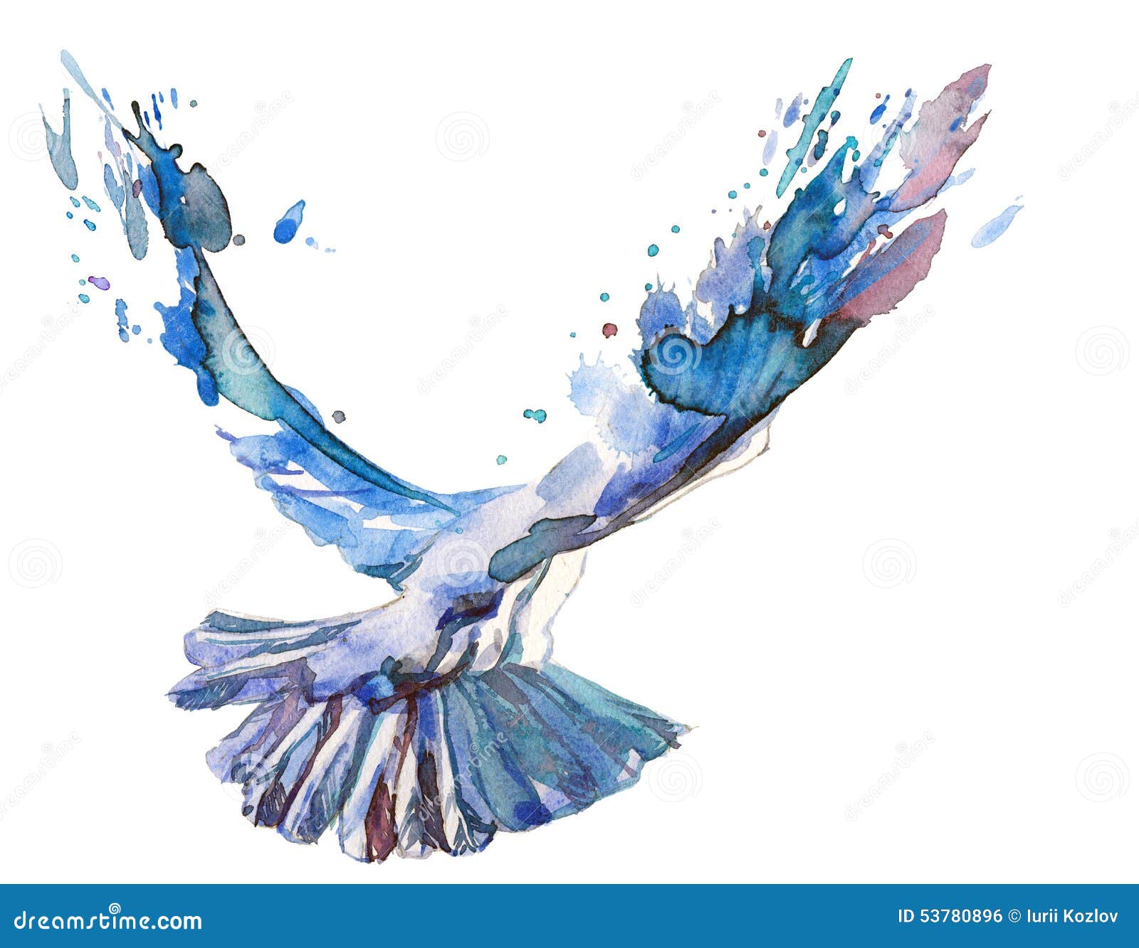 Bird stock illustration. Illustration of pure, painting - 53780896