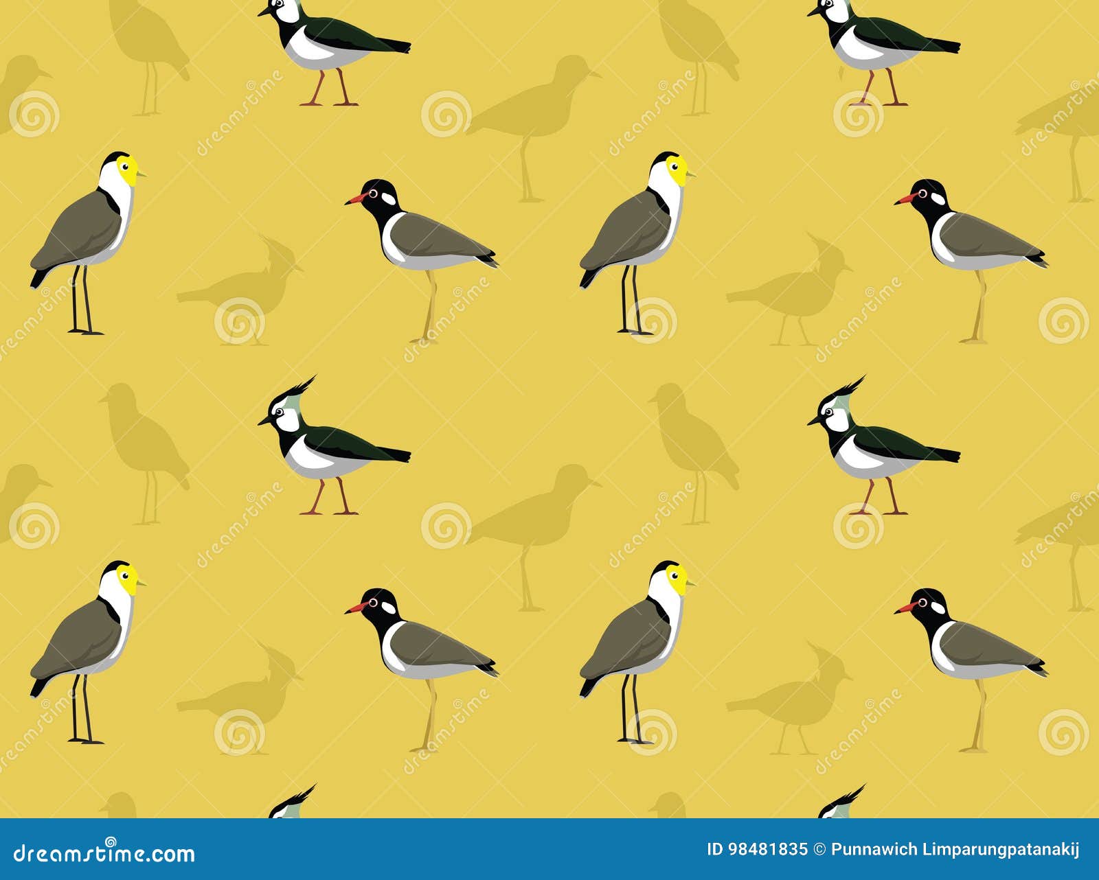 Bird Lapwing Wallpaper stock vector. Illustration of wild - 98481835