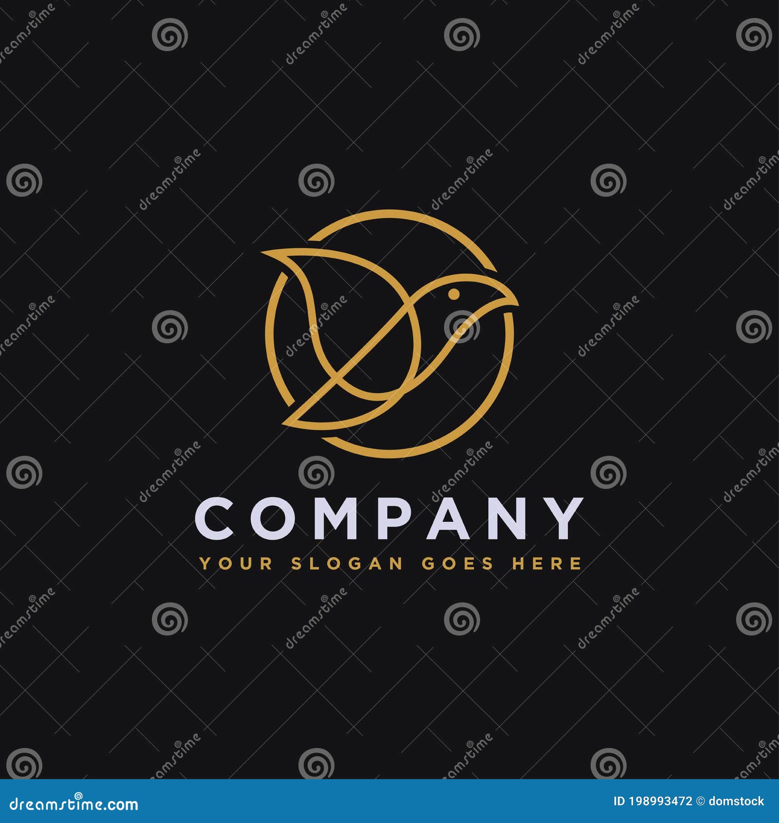 Bird Lineart Logo Vector Icon Stock Vector - Illustration of line ...