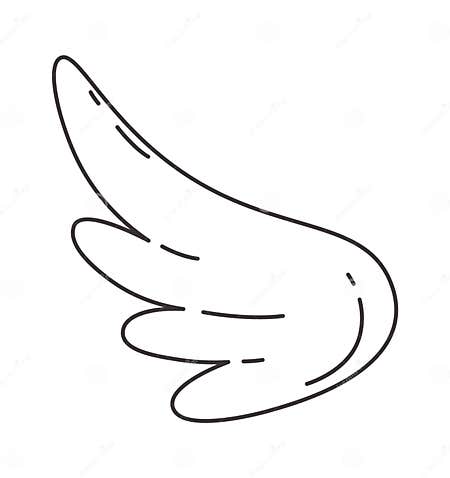 Bird Lined Wing stock vector. Illustration of sketch - 282861962