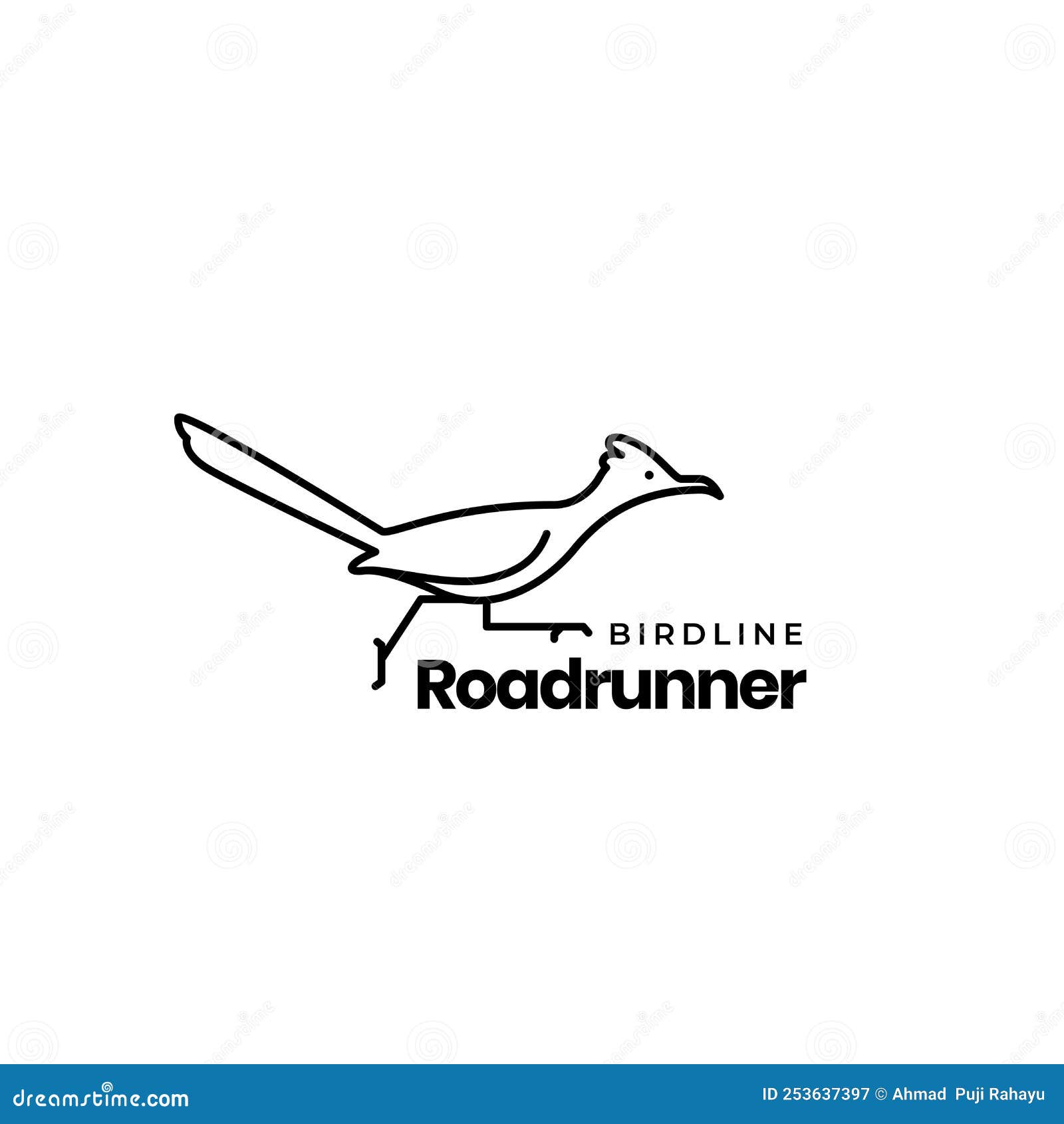 Bird Lines Roadrunner Logo Design Stock Vector - Illustration of ...