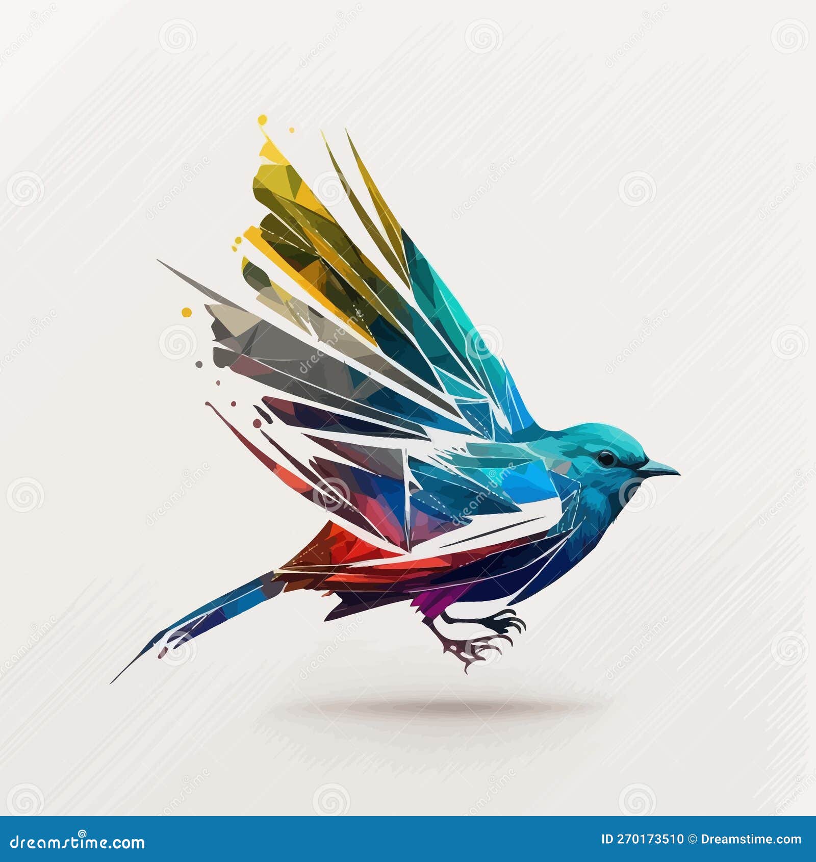 Bird Logo Abstract Design. Vector Illustration on a Light Background ...