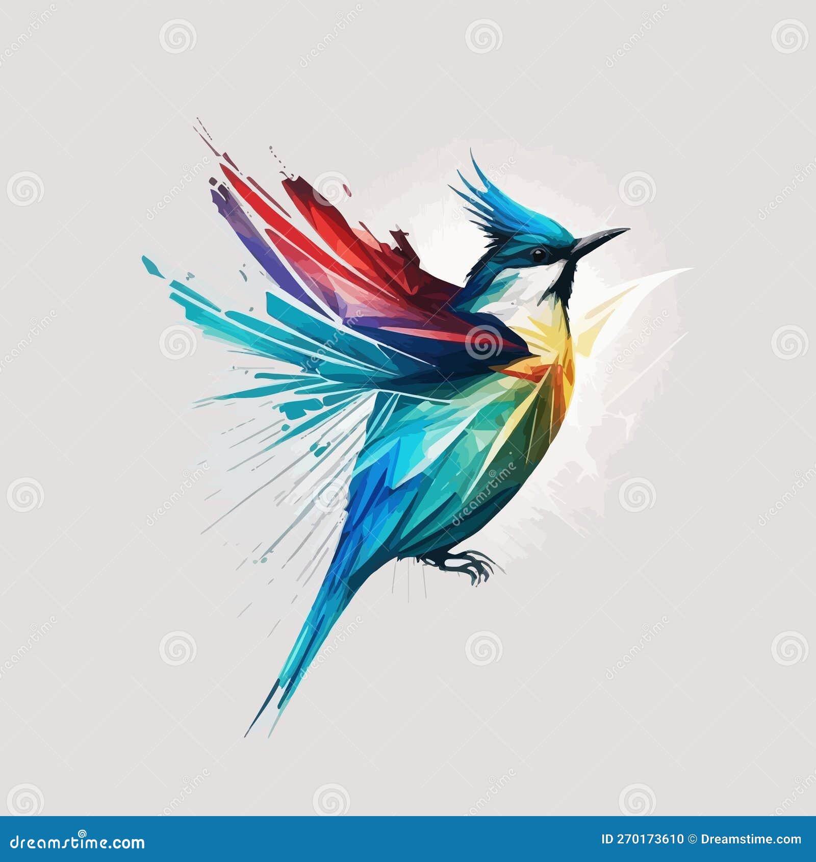 Bird Logo Abstract Design. Vector Illustration on a Light Background ...